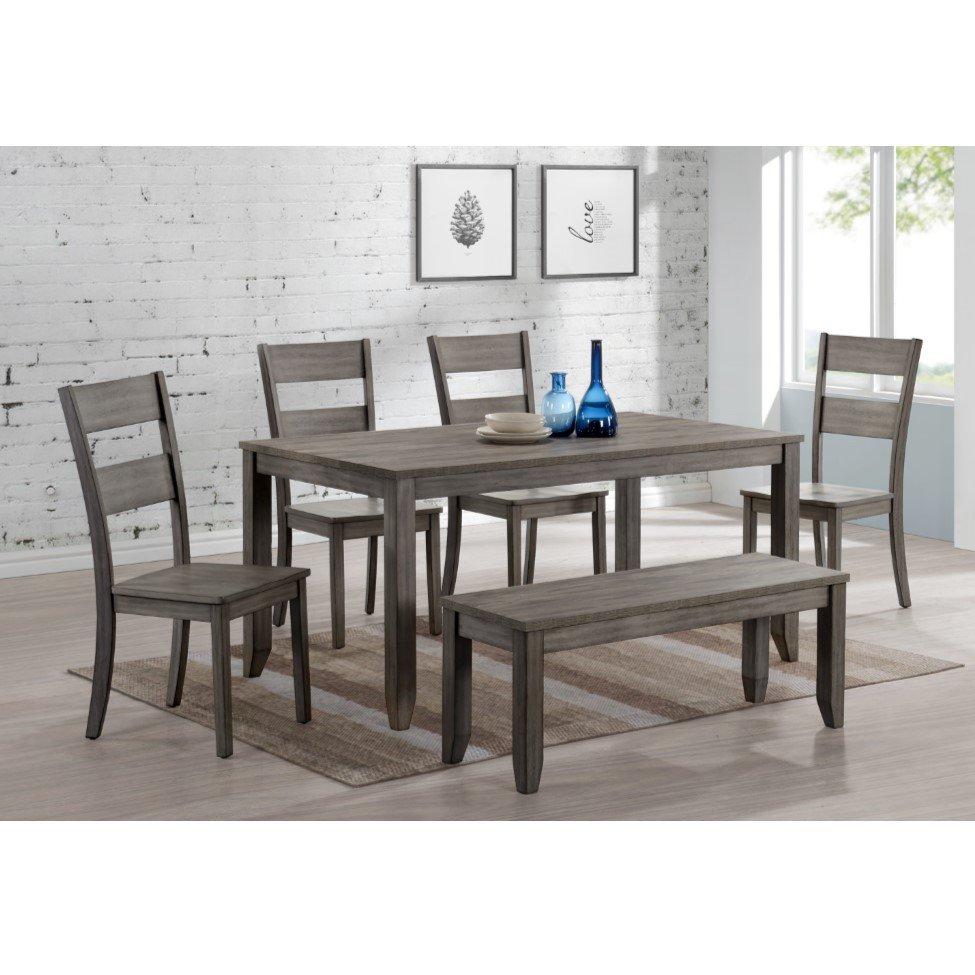 Rent to Own Crown Mark Inc 6-Piece Sean Dining Set with 4 Chairs ...