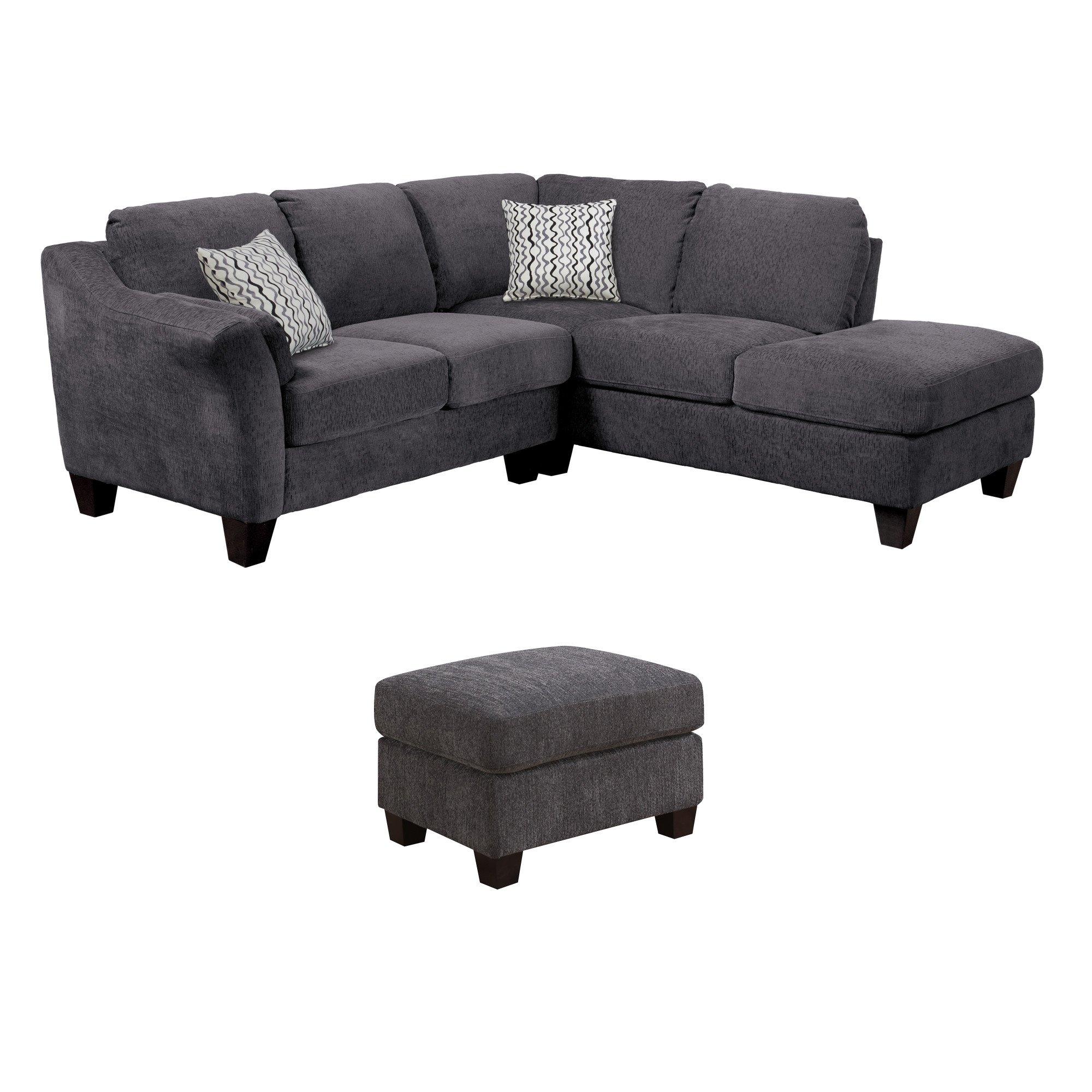Rent to Own Emerald 3 - Piece Clayton Loveseat w/ Chaise & Ottoman at ...