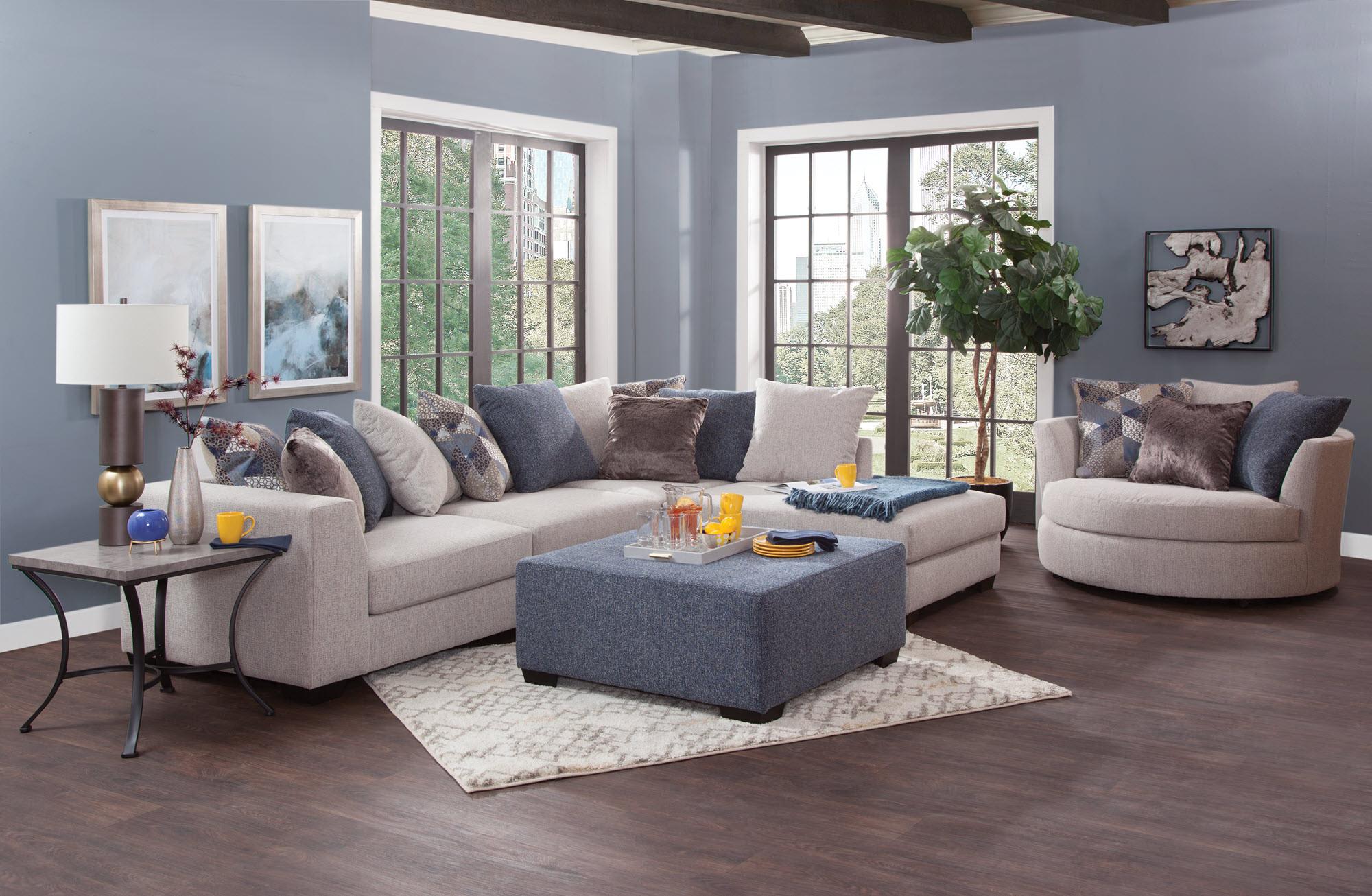Rent to Own Woodhaven Cleo 2 - Piece Sofa Lounger with Chair & Ottoman ...