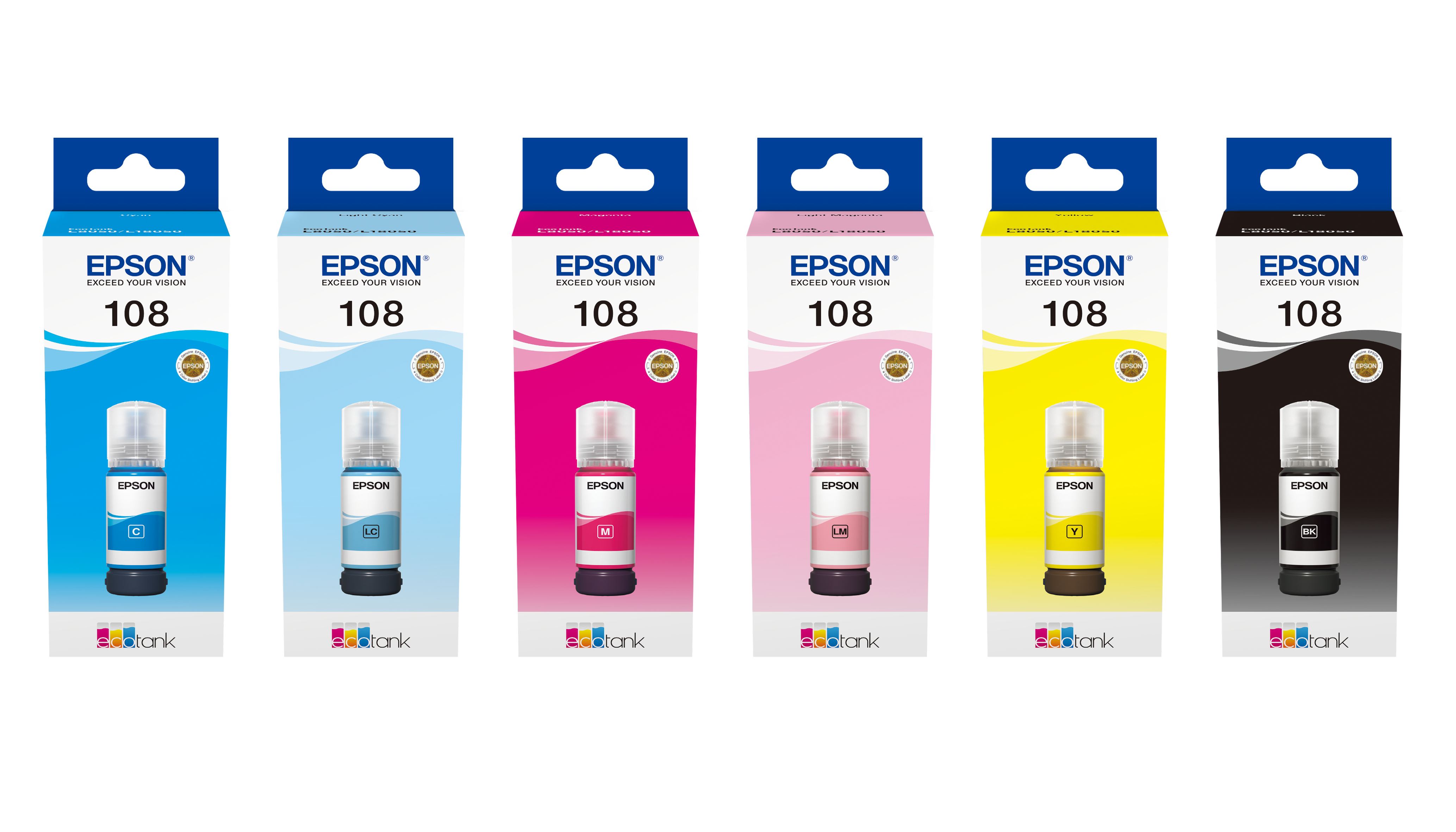 סט דיו מקורי שלם EPSON ‎108 EcoTank - הזמינו במחיר משתלם