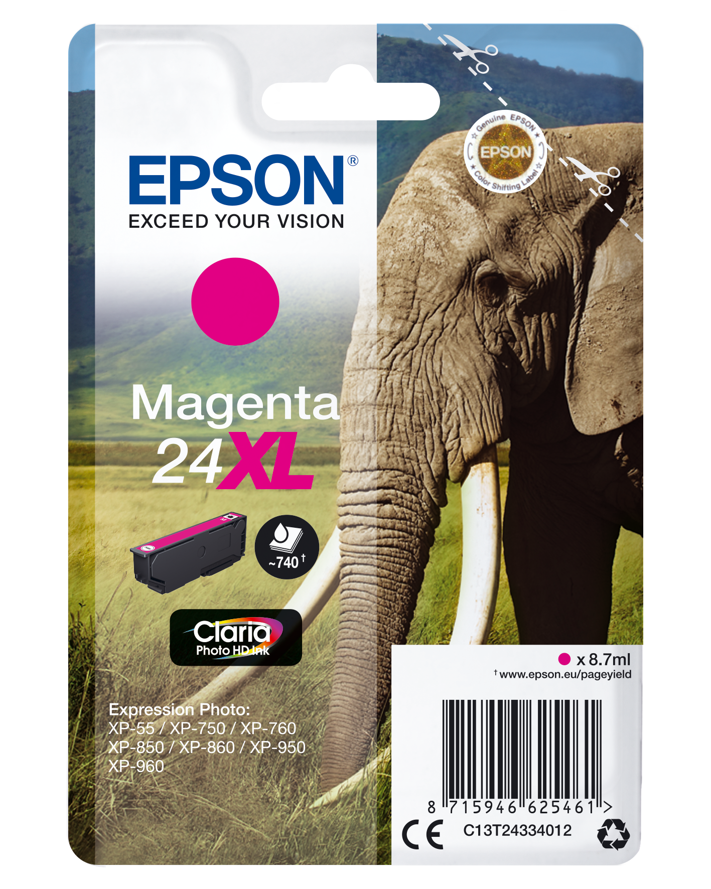 Singlepack Magenta 24XL Claria Photo HD Ink | Ink Consumables | Ink ...