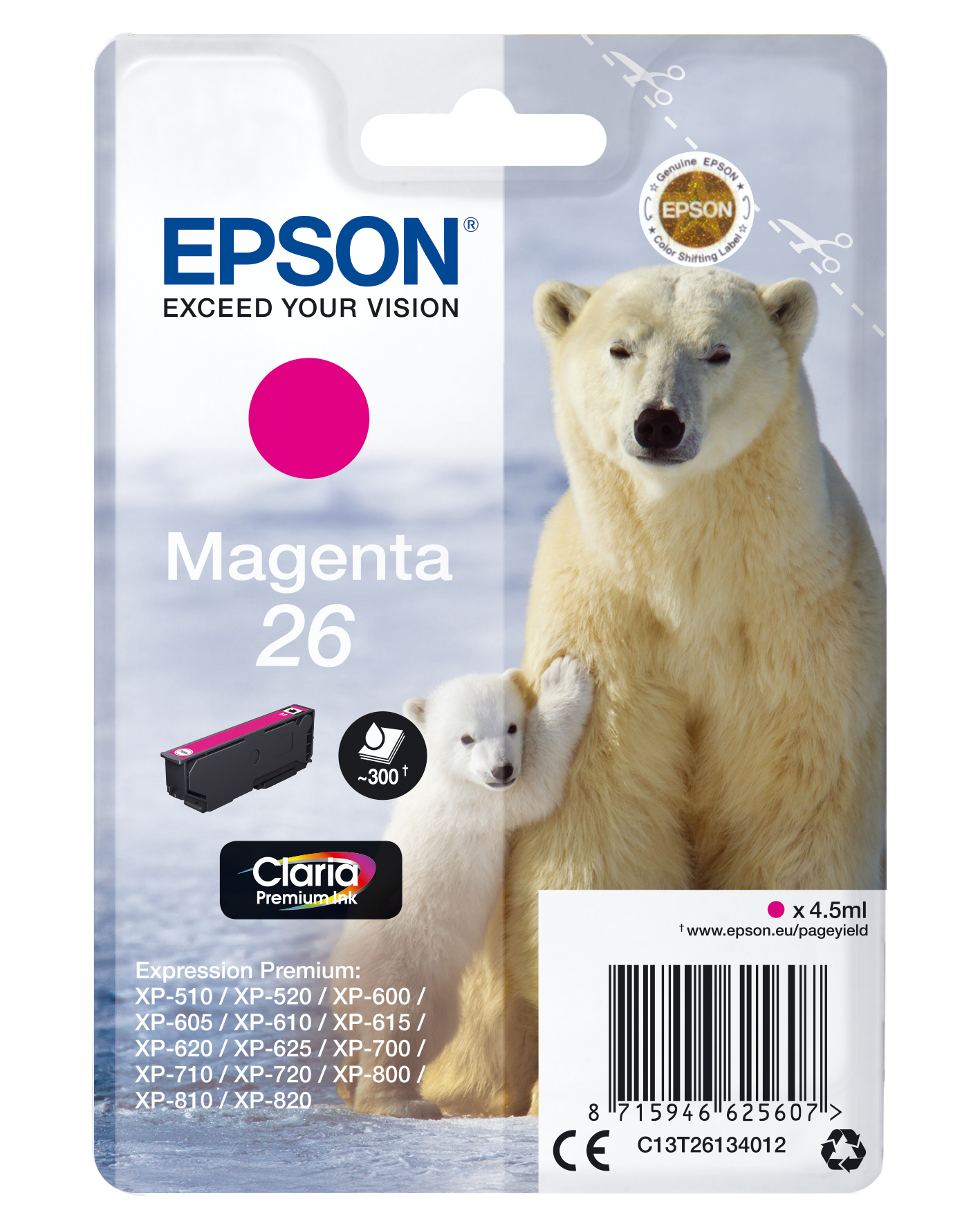 Singlepack Magenta 26 Claria Premium Ink | Ink Consumables | Ink ...