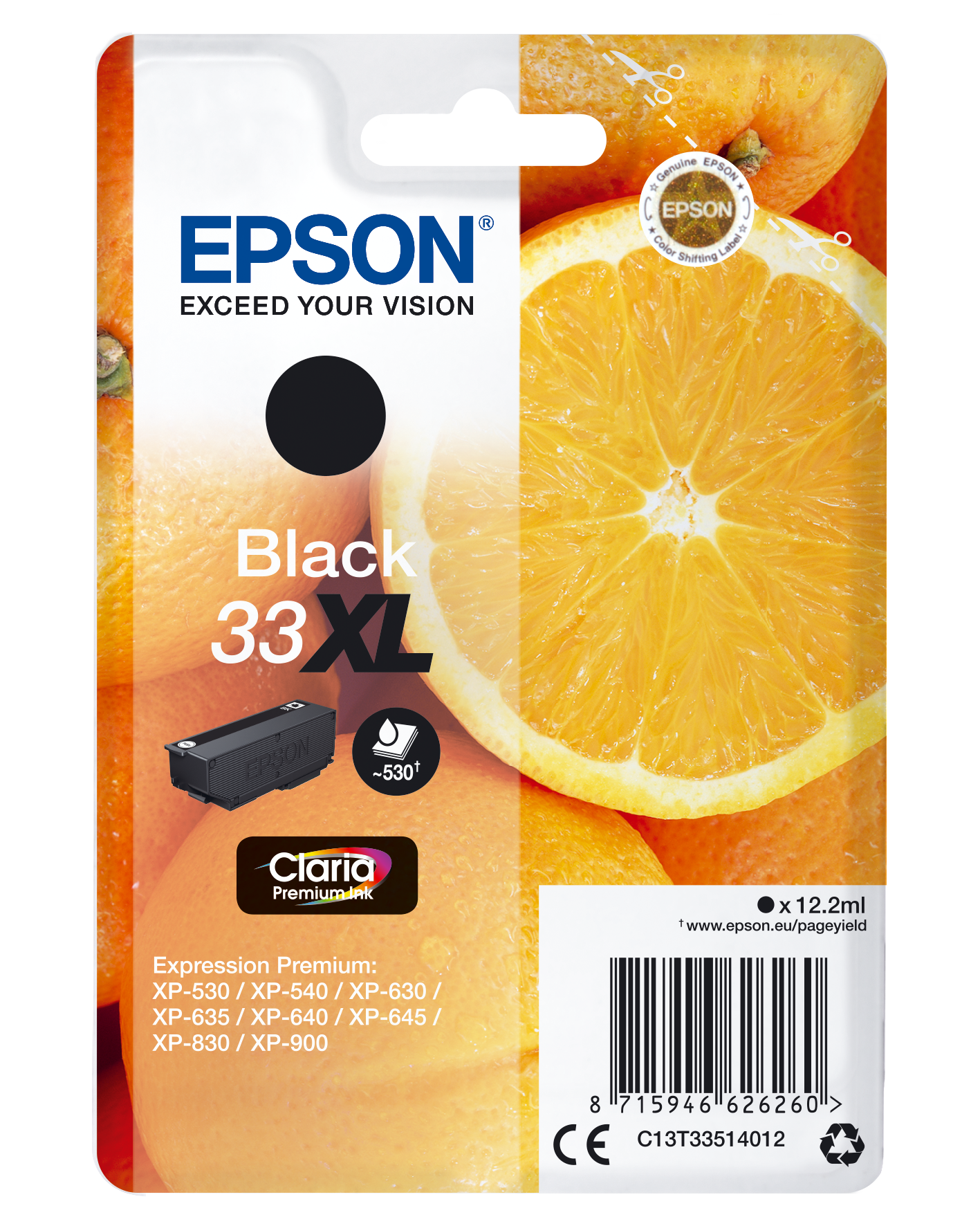 Singlepack Black 33XL Claria Premium Ink | Ink Consumables | Ink ...