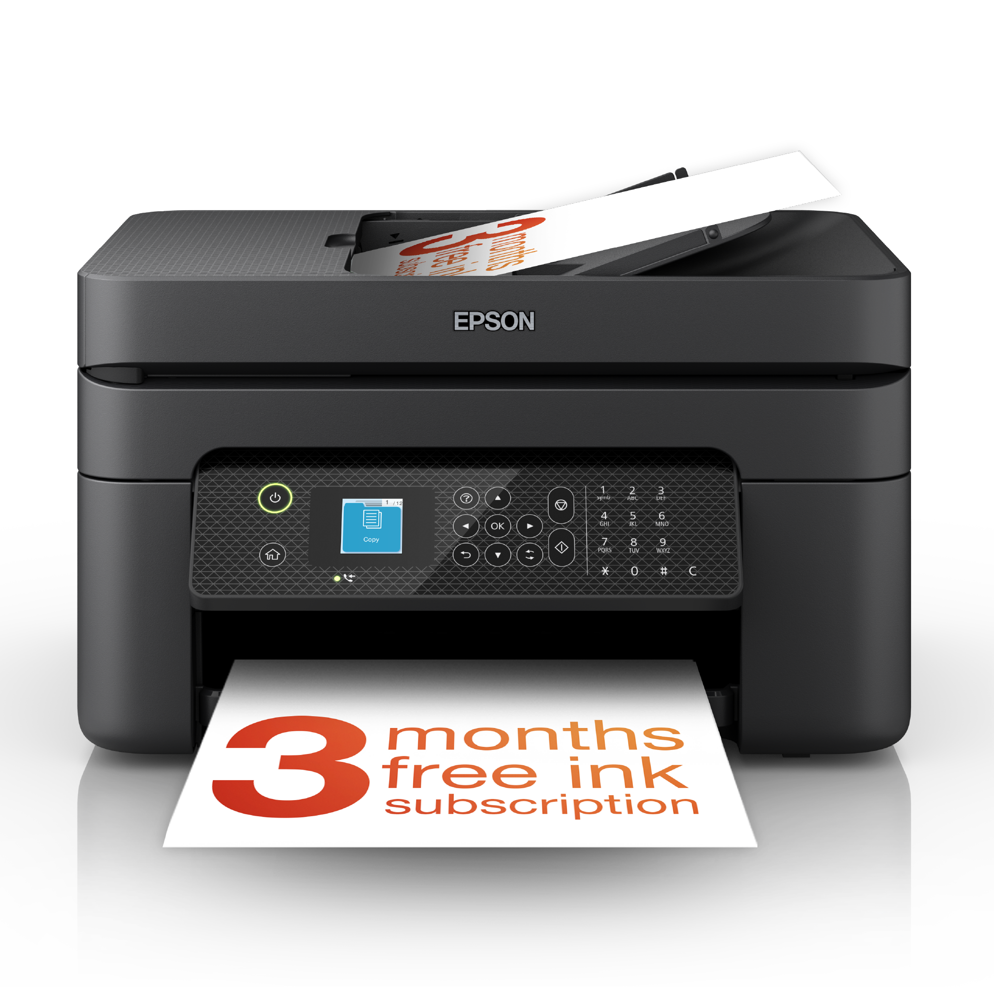 WorkForce WF-2930DWF A4 Multifunction Wireless Inkjet printer with 3 months free ink with ...