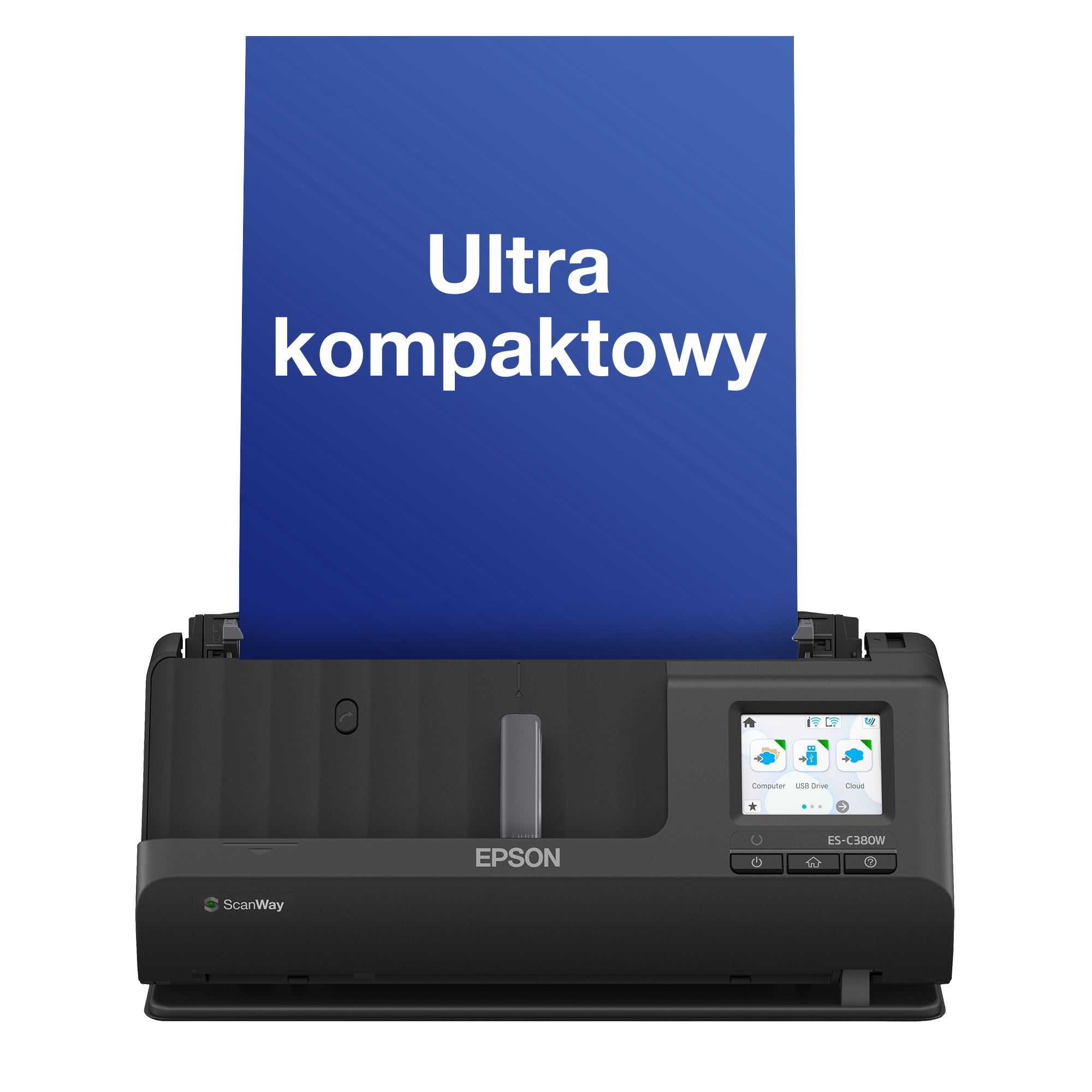 Kompaktowy skaner dokumentów A4 ES-C380W z łącznością Wi-Fi i ścieżką ...
