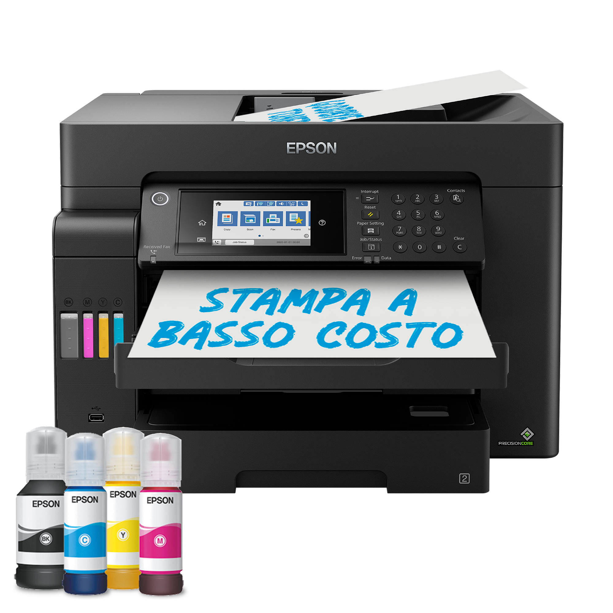 Stampante multifunzione A3+ Wi-Fi con serbatoi di inchiostro e fax ...