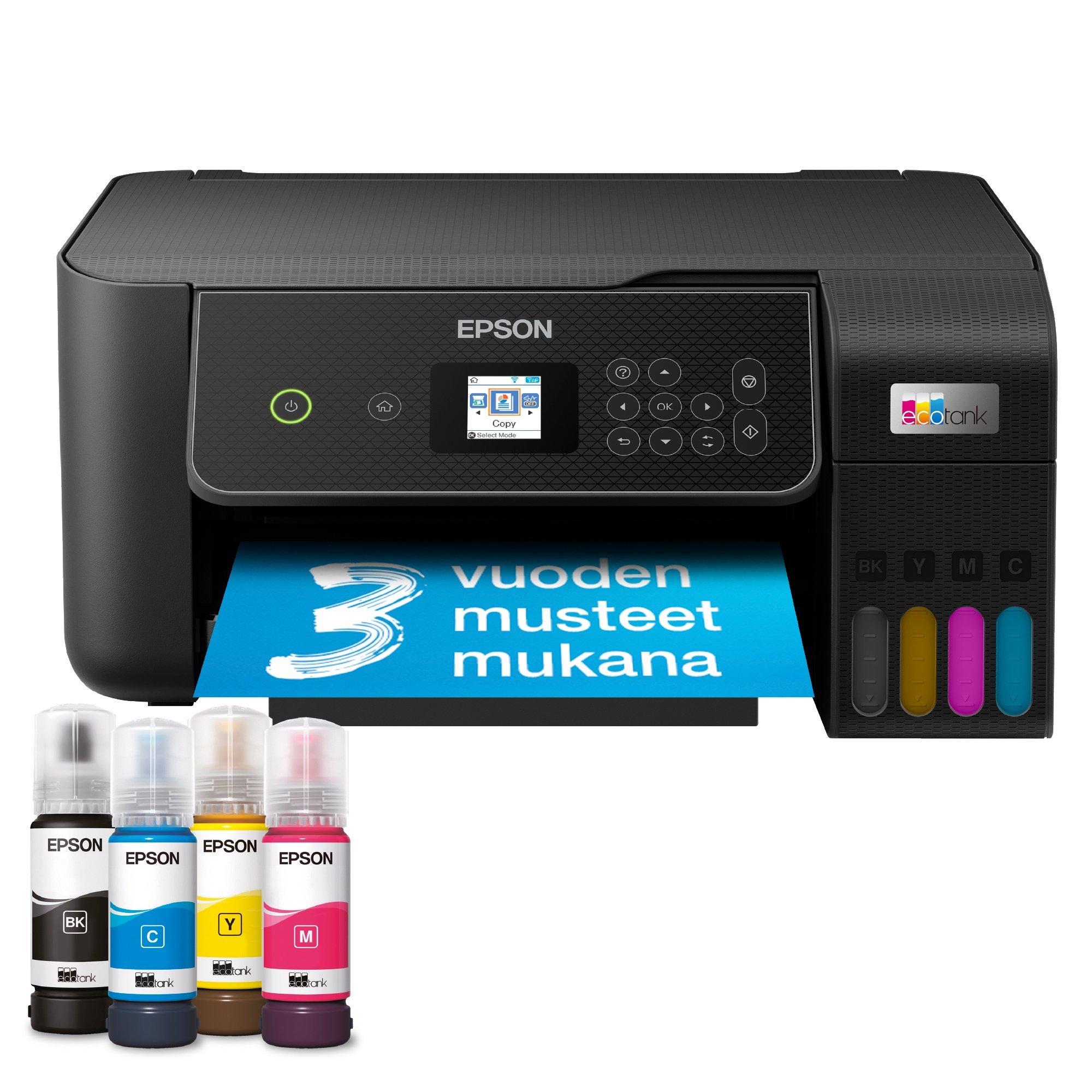 EcoTank ET-2875 A4-monitoimitulostin – Wi-Fi, mustesäiliöt, mukana jopa ...