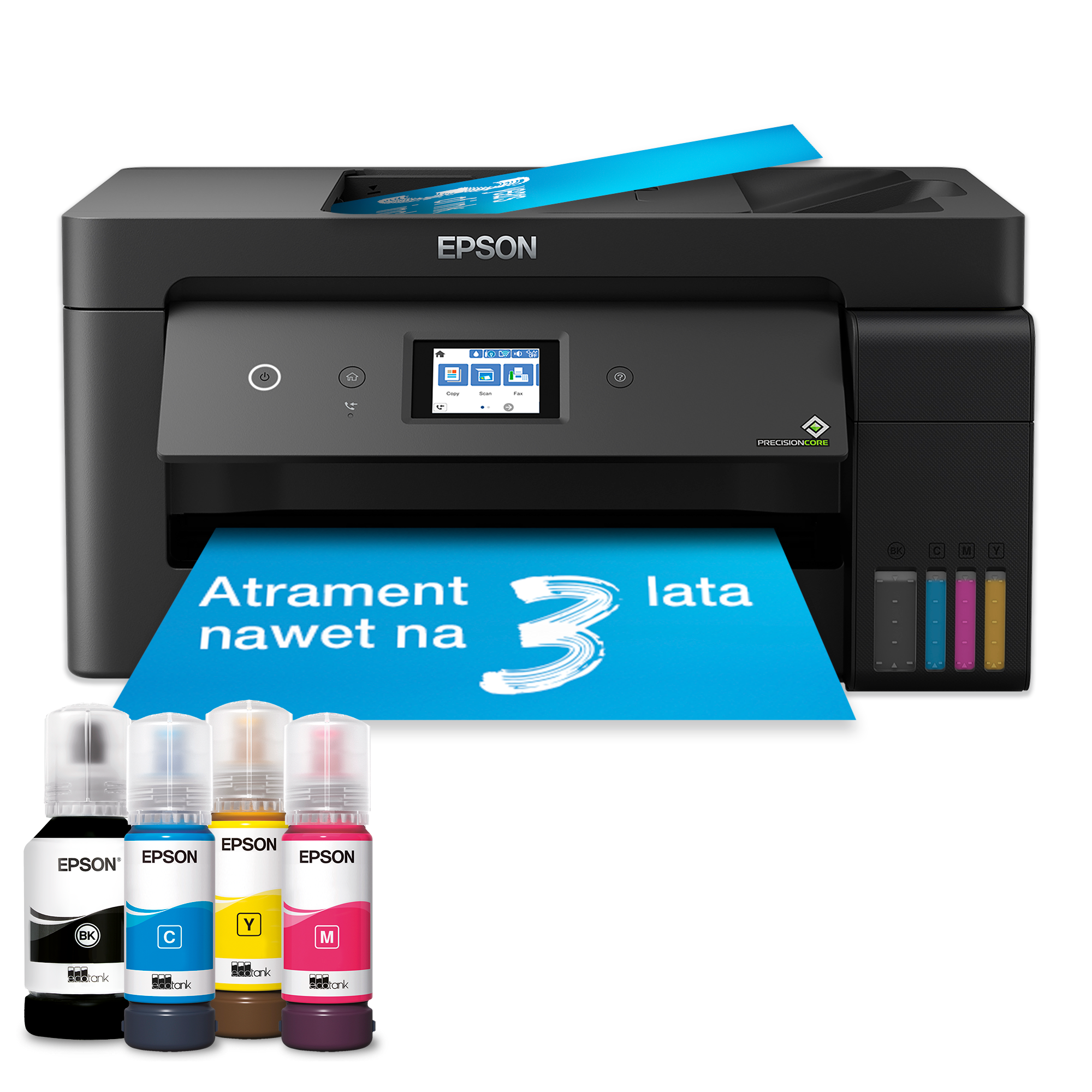 Wielofunkcyjna drukarka A3+ EcoTank L14150 z łącznością Wi-Fi i stałym zasilaniem w atrament z ...