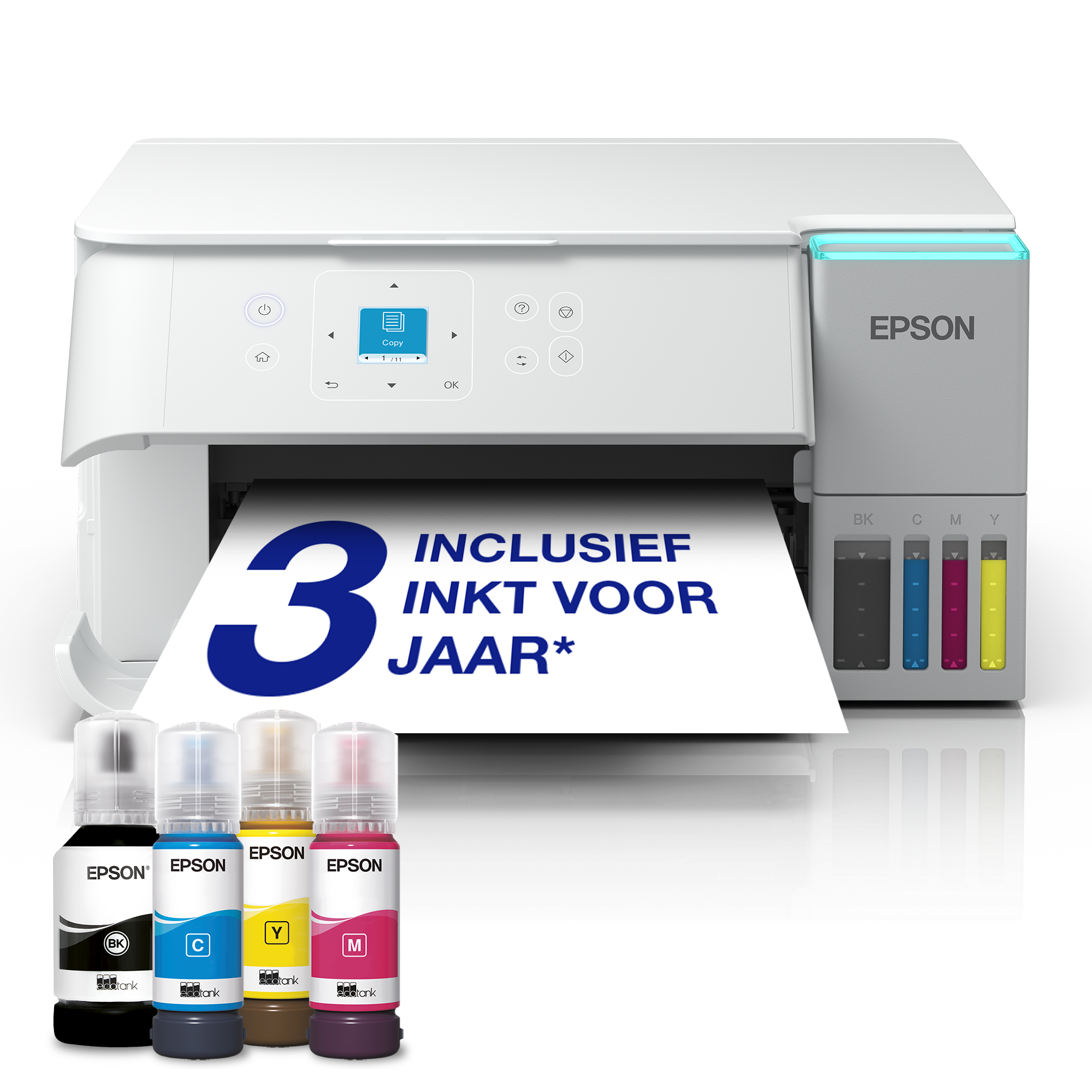 EcoTank ET-2956 witte multifunctionele A4-printer met inkttank, Wi-Fi ...