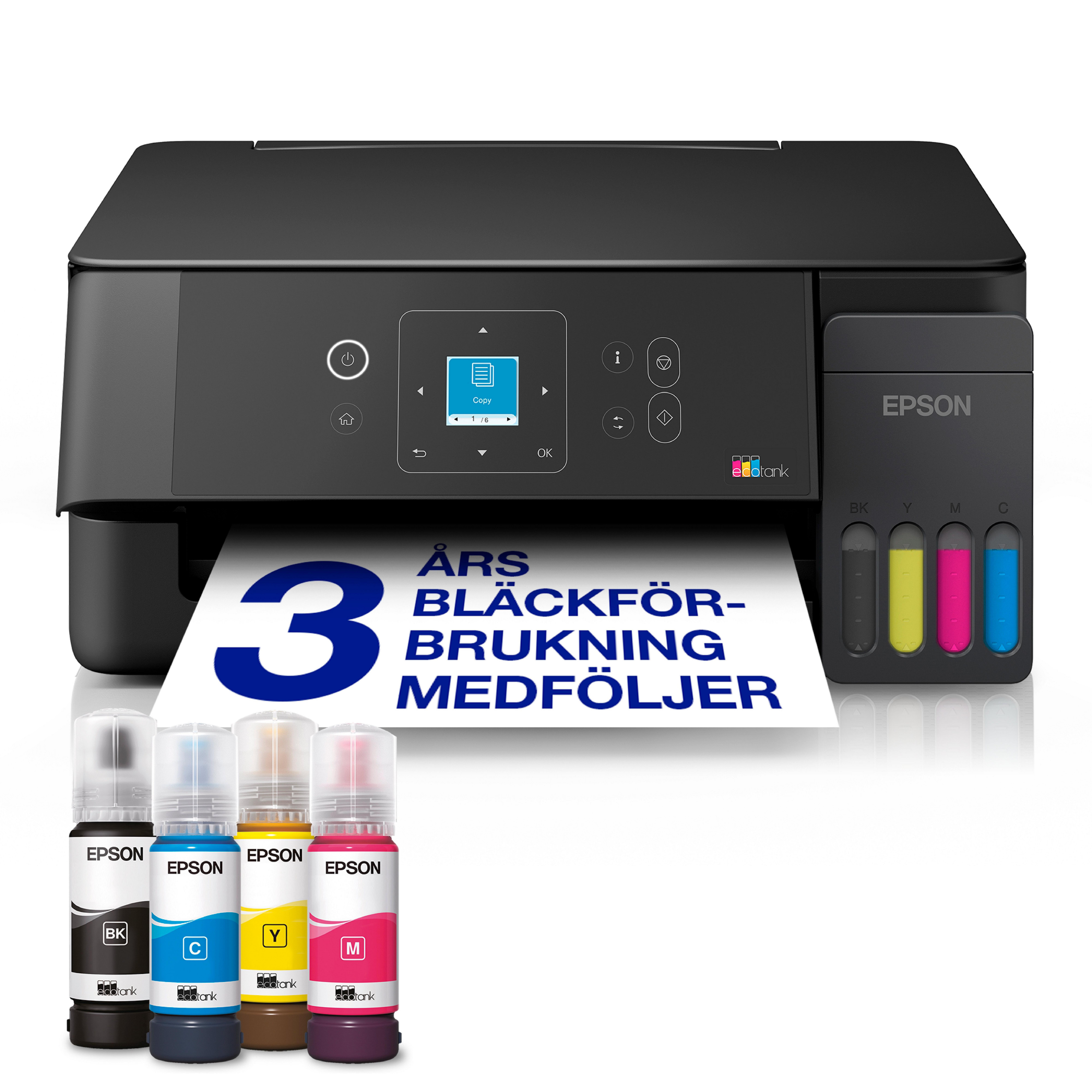 EcoTank ET-2920 A4-multifunktionsskrivare med Wi-Fi och AirPrint ...