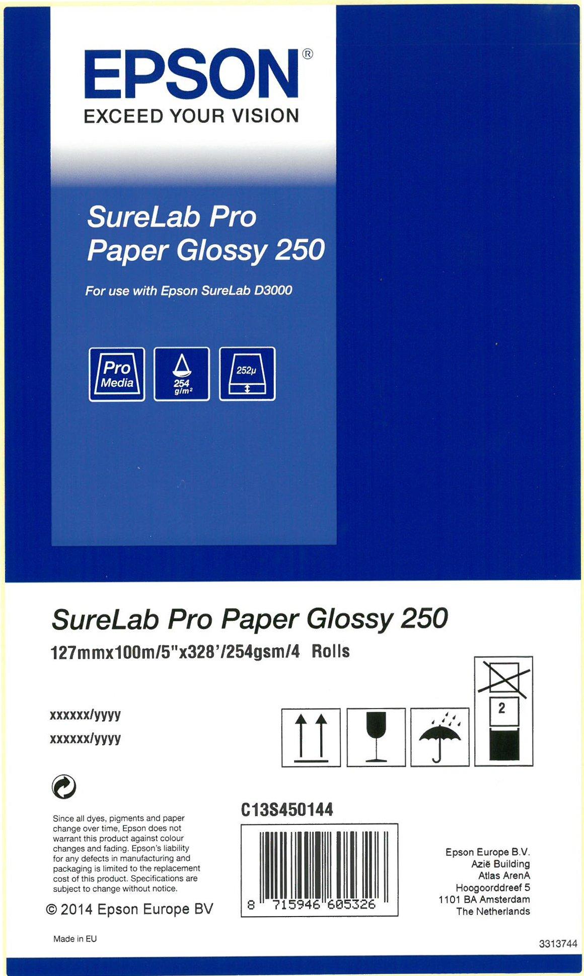 SureLab Pro Paper Glossy 250 BP 5" 4rolls | Commercial Equipment Papers ...
