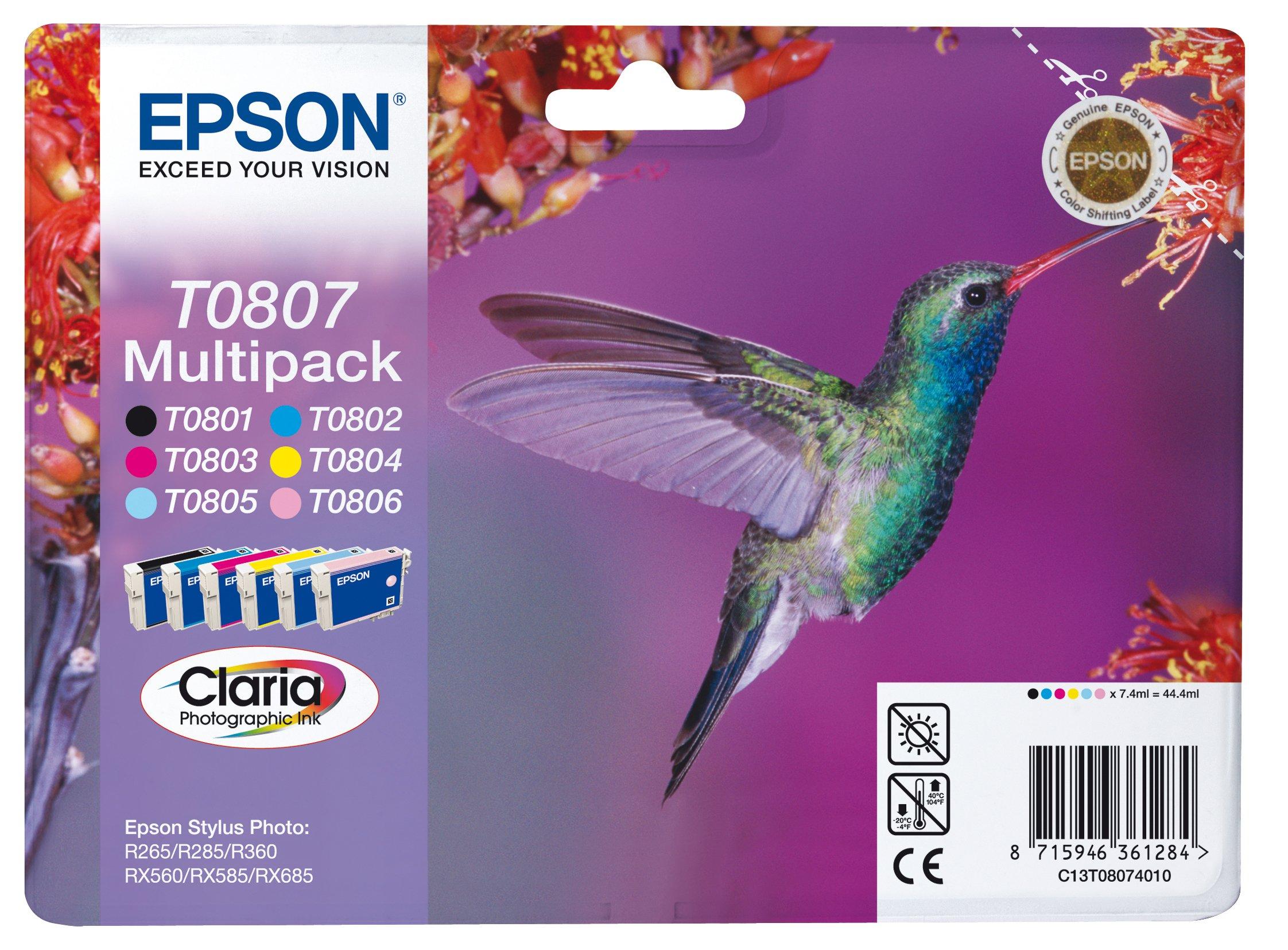 Multipack 6-colours T0807 Claria Photographic Ink | Tintas | Tinta y ...