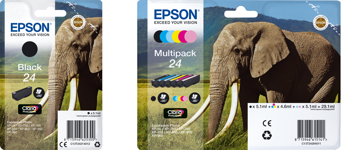 24 Claria Photo HD Ink Series (Elephant Inks) | Ink Consumables | Ink ...