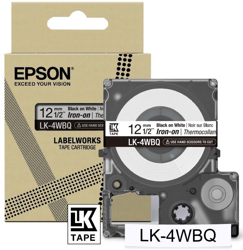 Epson Label Cartridge Iron on LK-4WBQ Black/White 12mm (5m) | Label ...