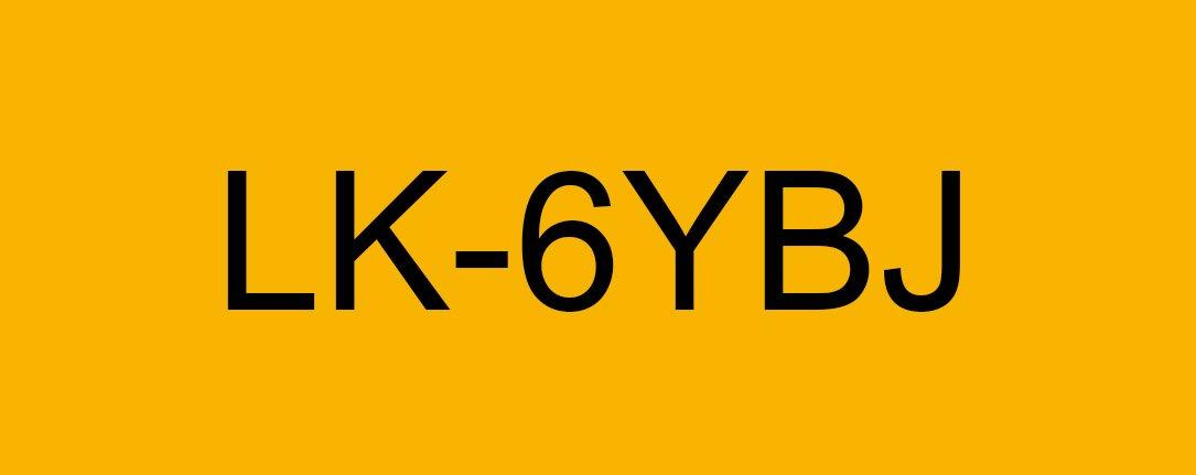 Matte Tape – Yellow/Black 24mm(8m) – LK-6YBJ | Label Makers Supplies ...