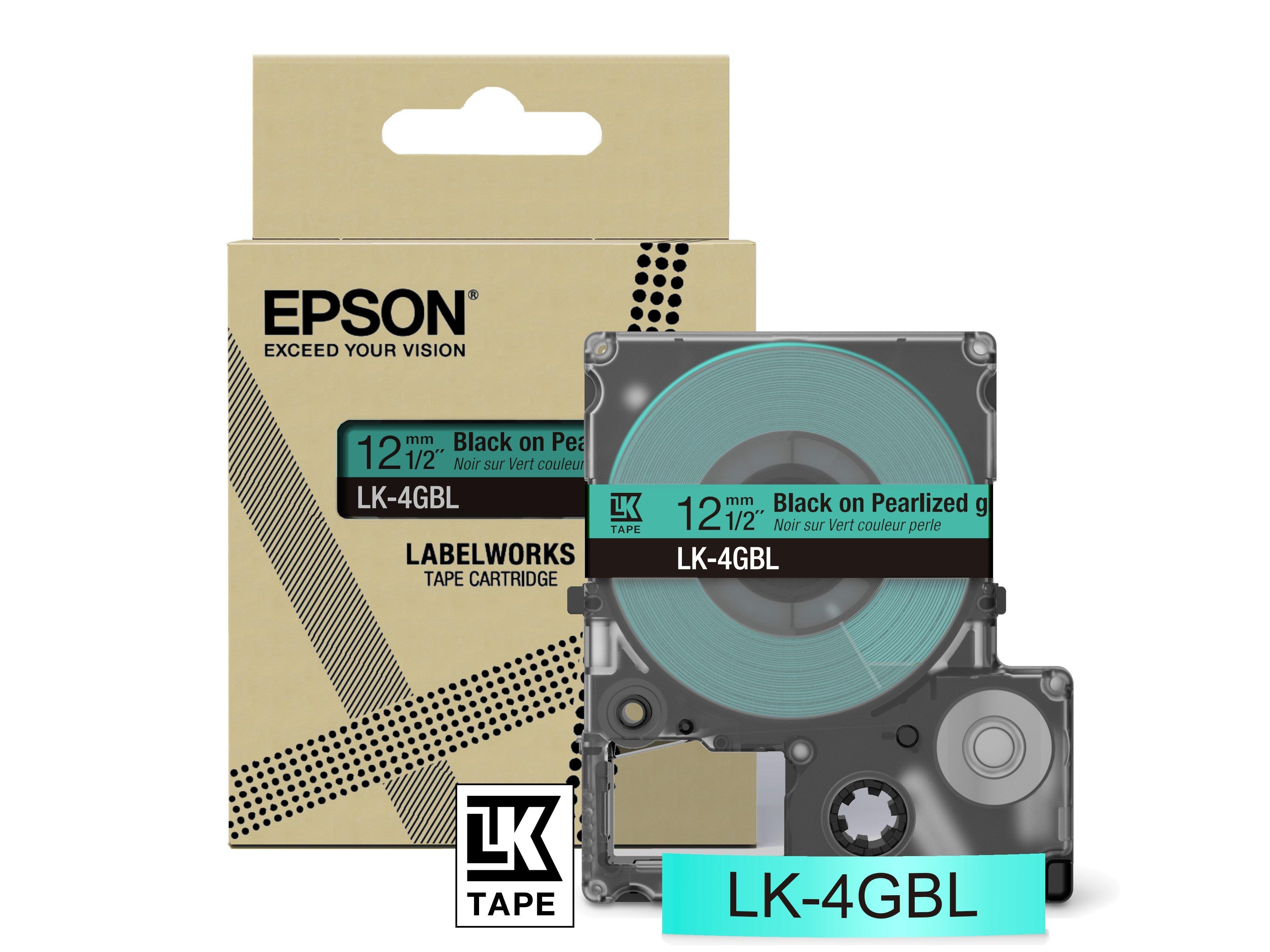 Colour Tape – Pearl Green/Black 12mm(9m) – LK-4GBL | Label Makers ...