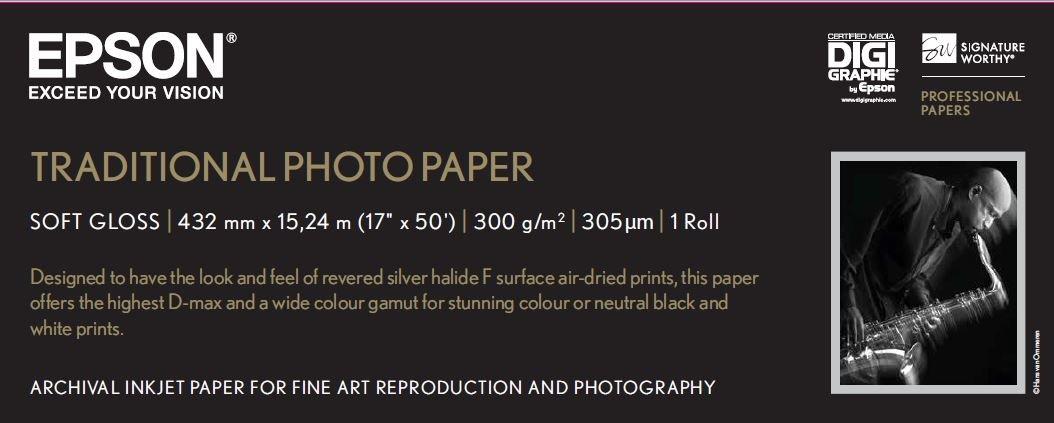 Traditional Photo Paper, 17"x 15m | Paper and Media | Ink & Paper ...