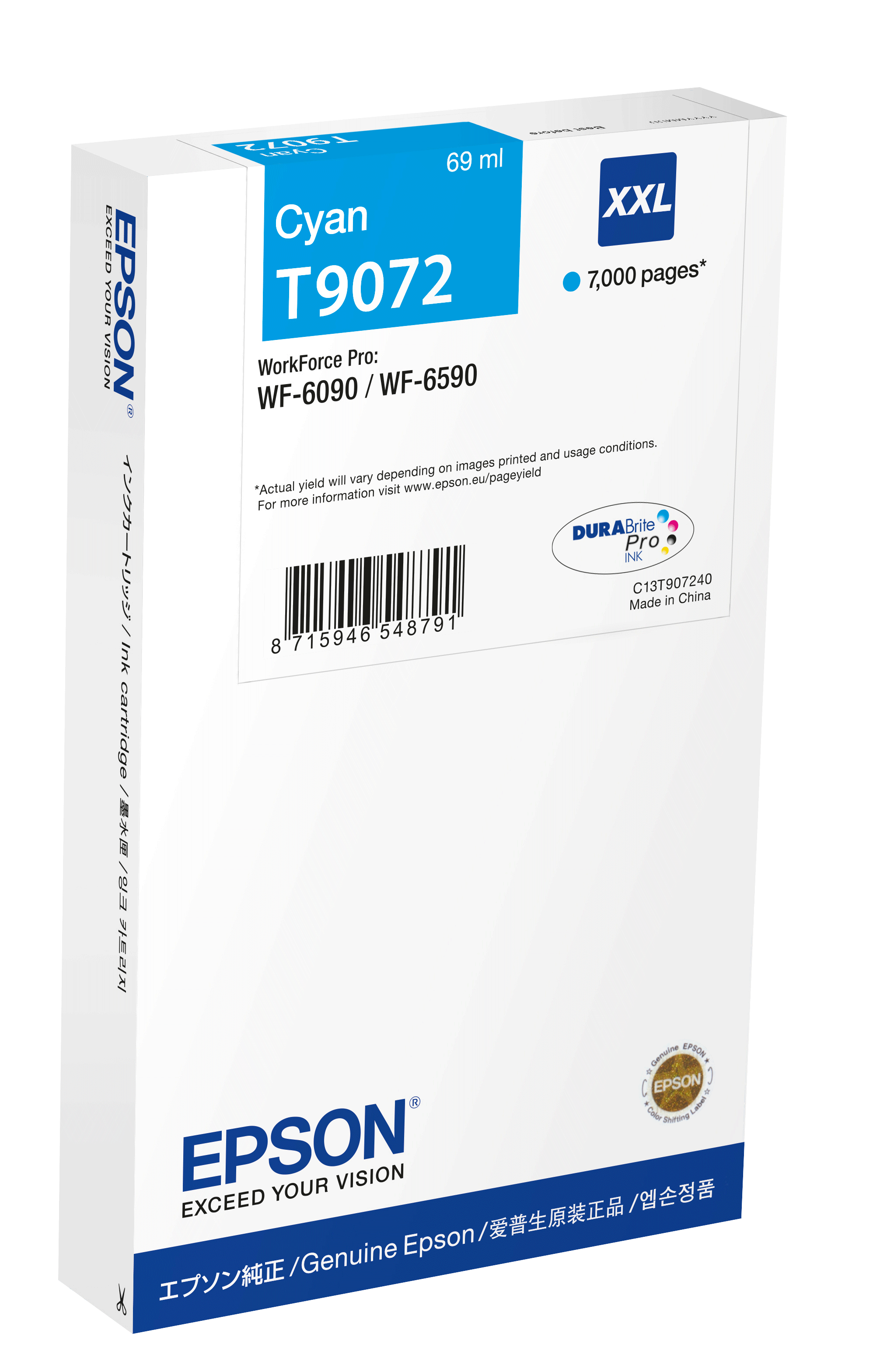 WF 6xxx Ink Cartridge Cyan XXL Tintenpatronen Tinte Papier Produkte Epson Deutschland