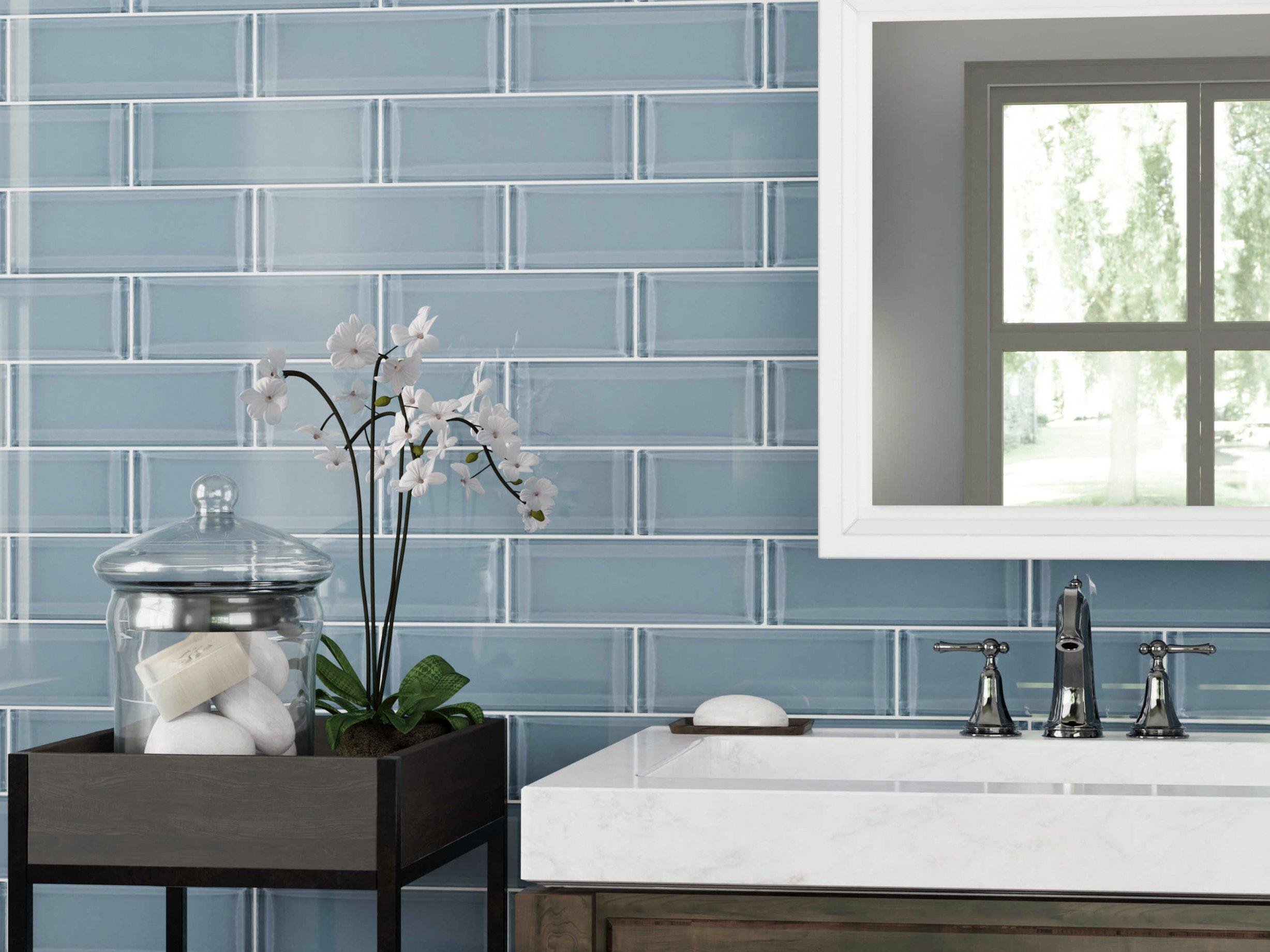 Icelandic Blue Ice Glass Tile | Floor and Decor