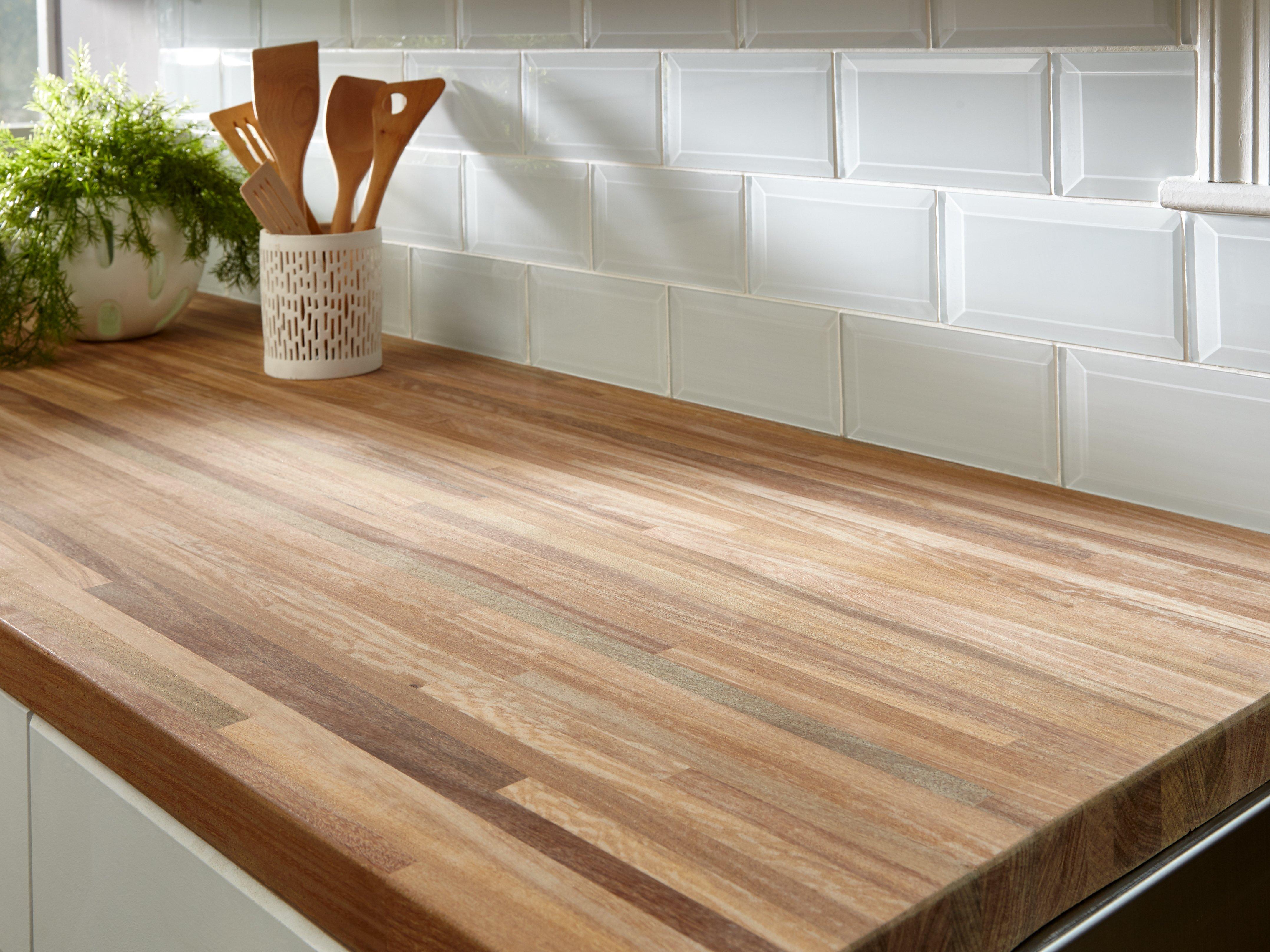 Brazilian Teak Butcher Block Countertop 12ft. | Floor & Decor