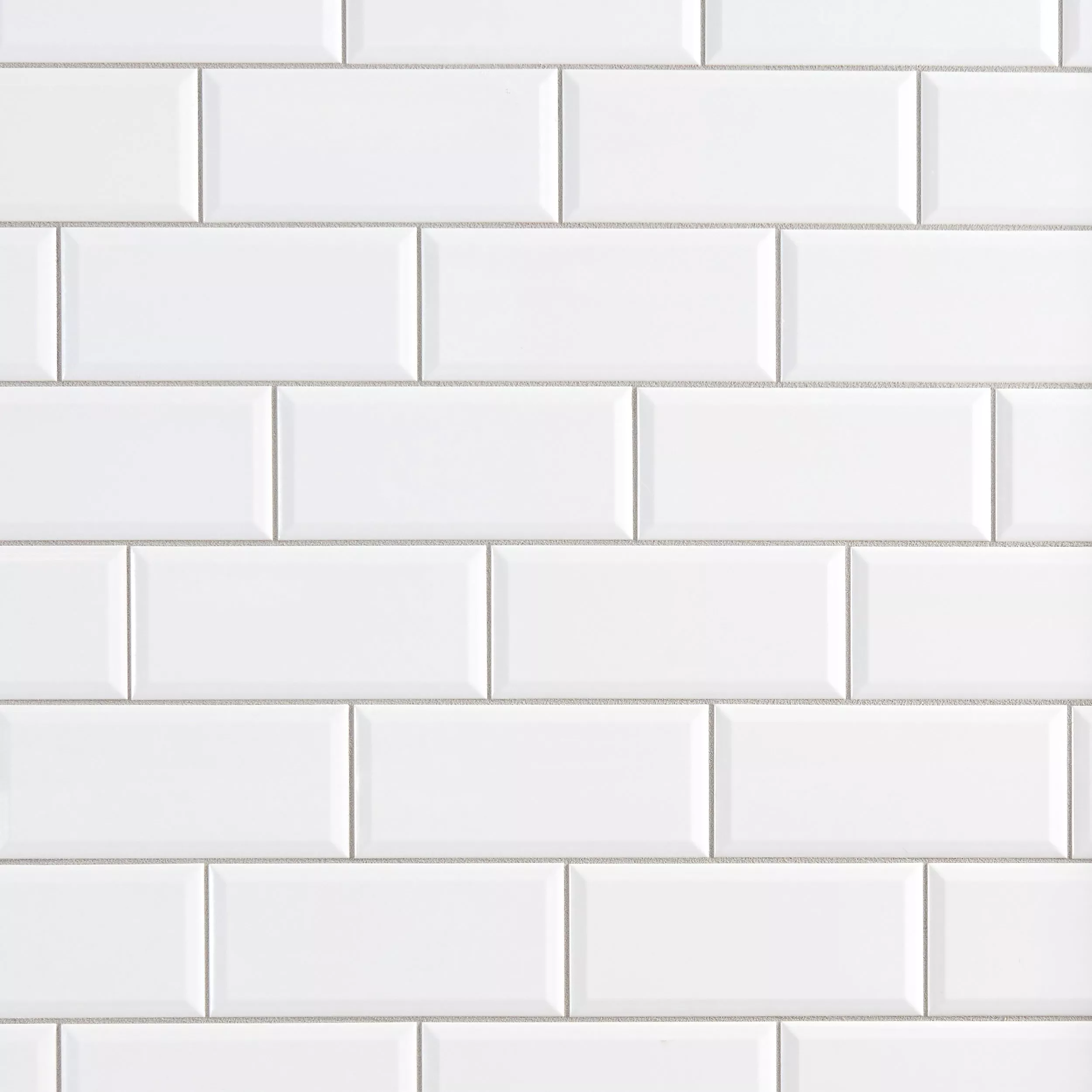 Bright White Ice Beveled Ceramic Wall Tile | Floor and Decor