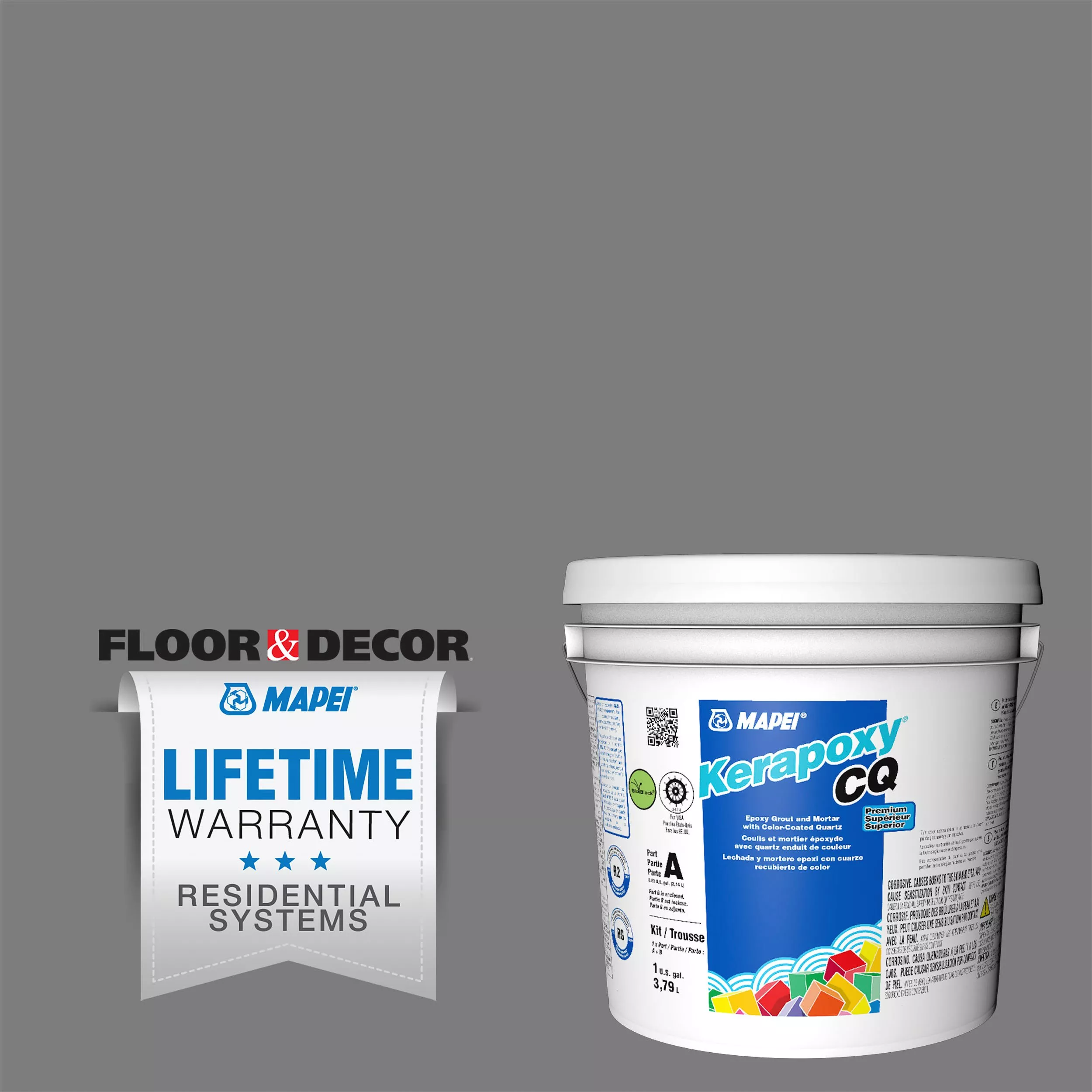 Mapei 19 Pearl Gray Kerapoxy CQ Premium Epoxy Grout and Mortar | Floor ...