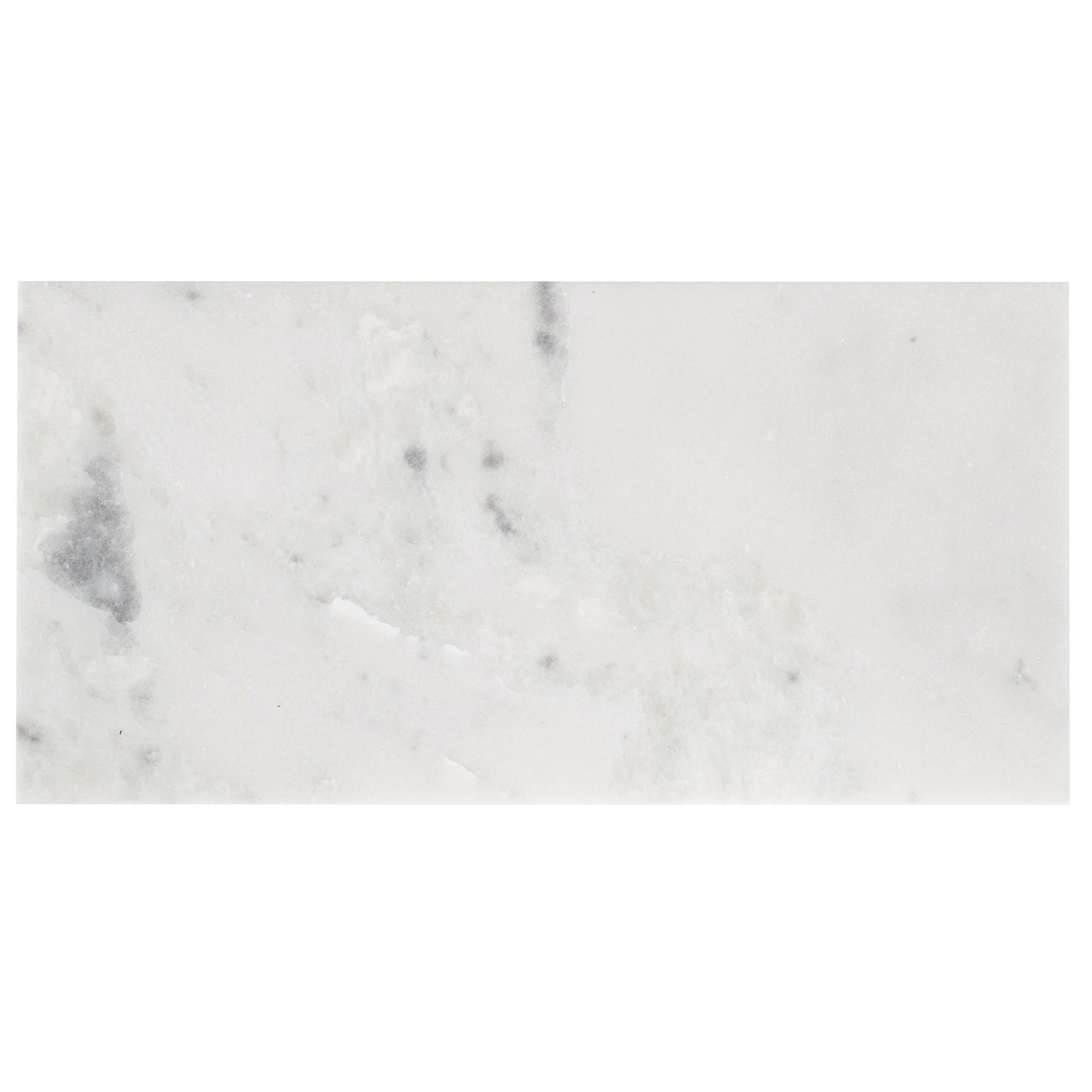 Sahara Carrara Polished Marble Tile | Floor and Decor