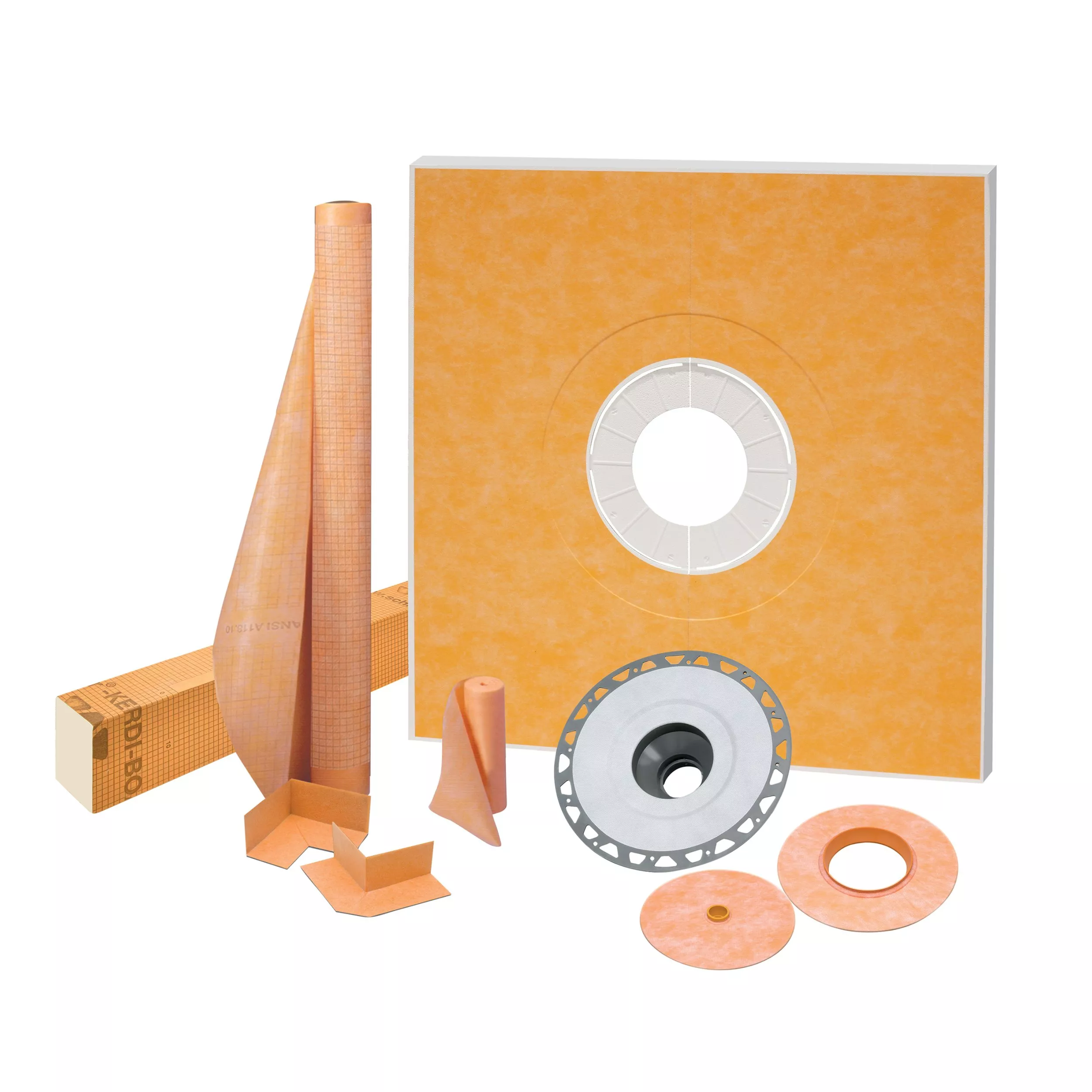 Schluter Kerdi-Shower Kit 48in. x 48in. PVC Flange 2 | Floor and Decor