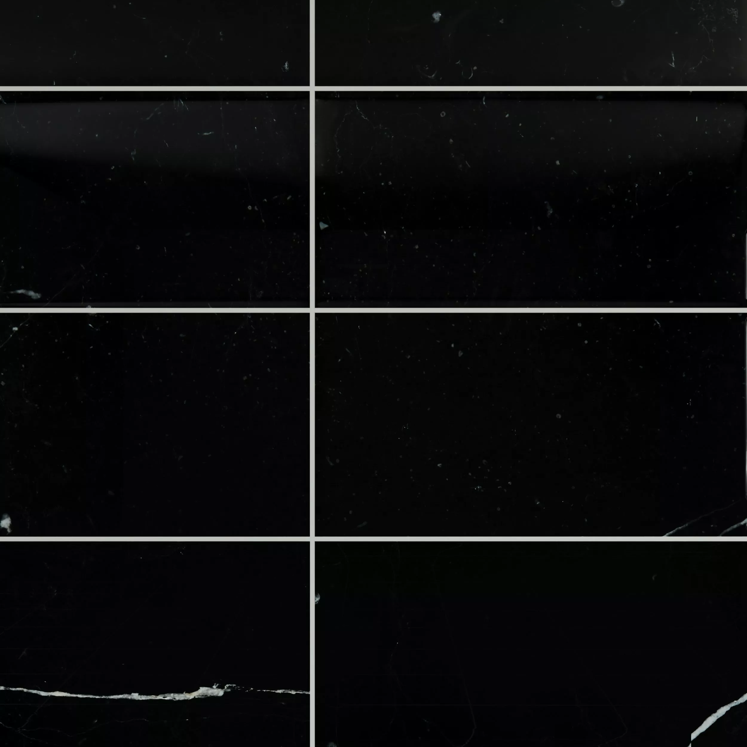 Sable Black Polished Marble Tile | Floor and Decor