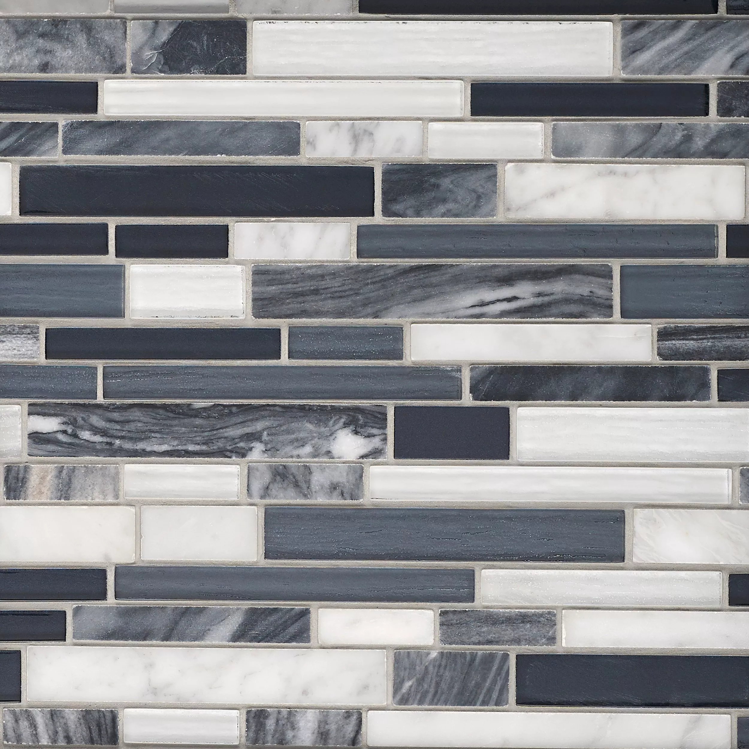 Nightfall Linear Glass Mosaic | Floor and Decor