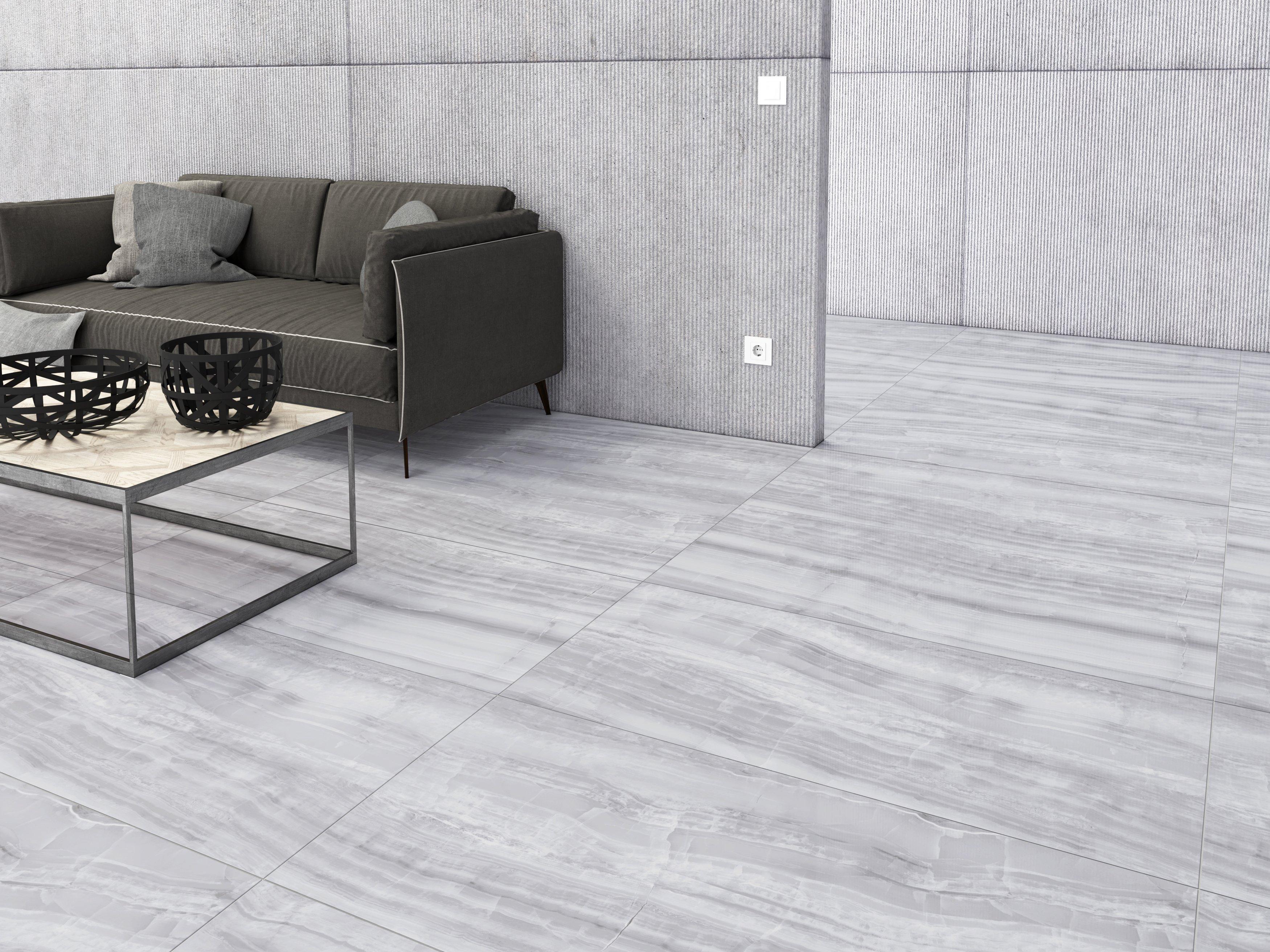 Giardini Gray Polished Porcelain Tile | Floor and Decor
