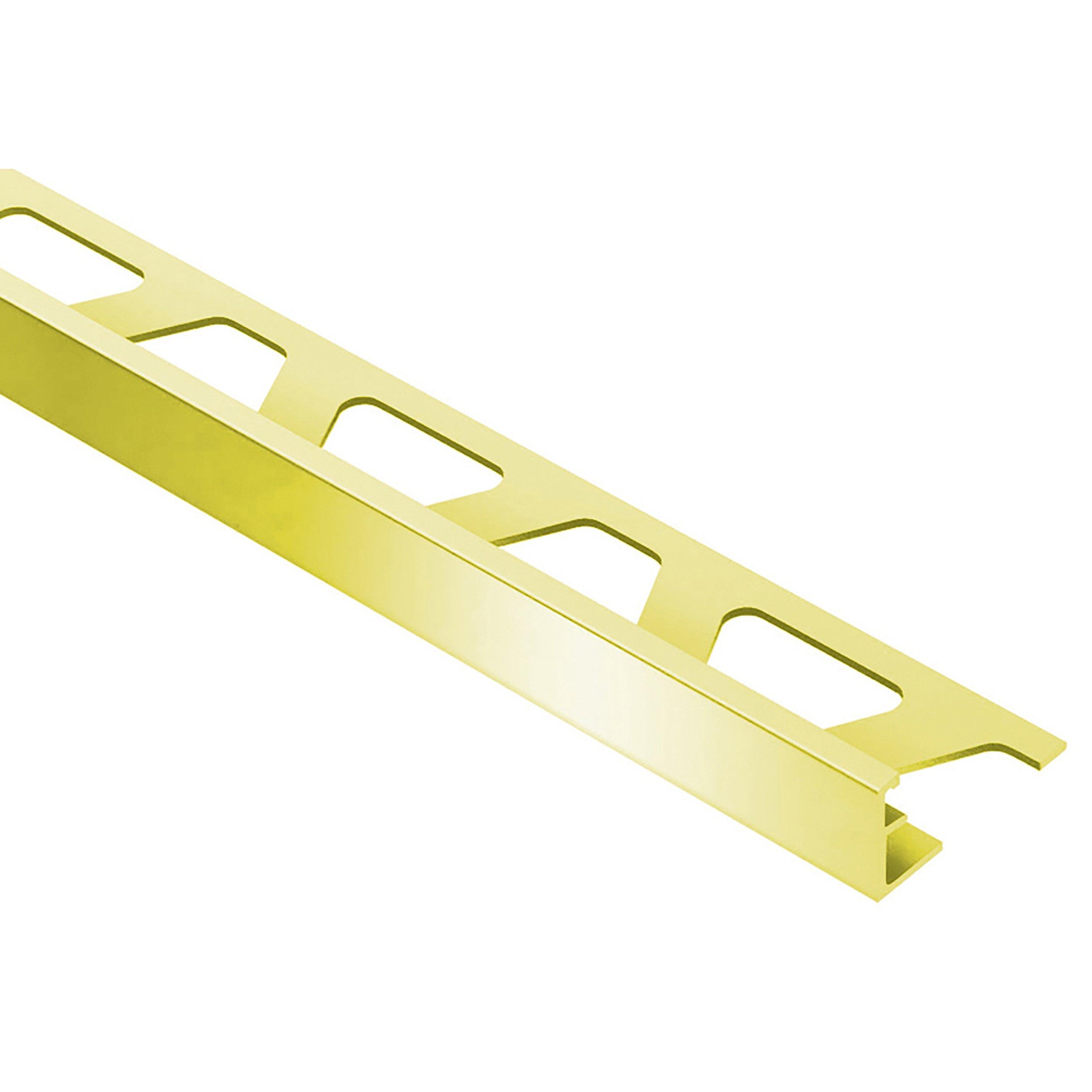 Schluter Jolly Edge Trim 3/8in. Aluminum Polished Brass | Floor and Decor
