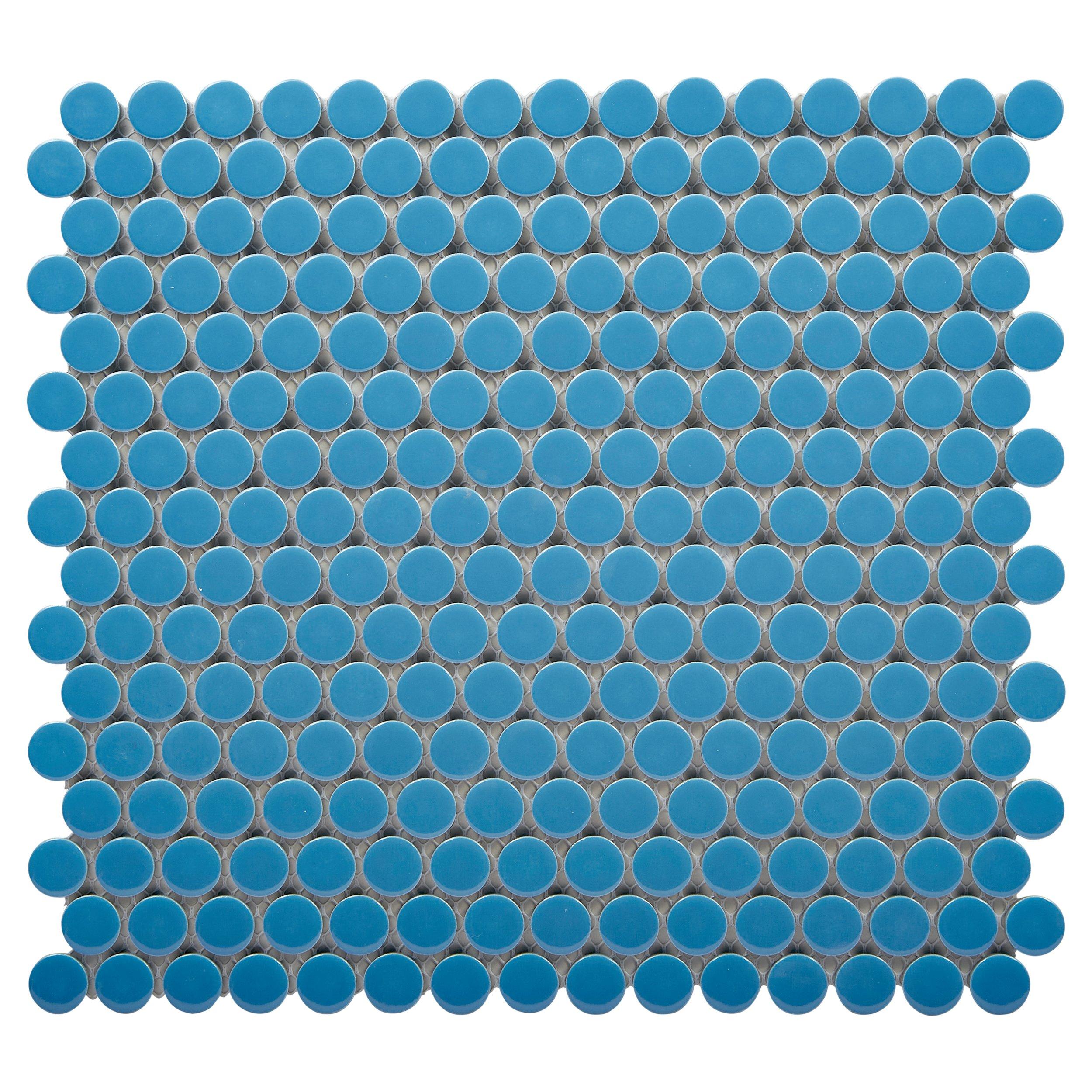 Sky Penny II Porcelain Penny Mosaic | Floor and Decor