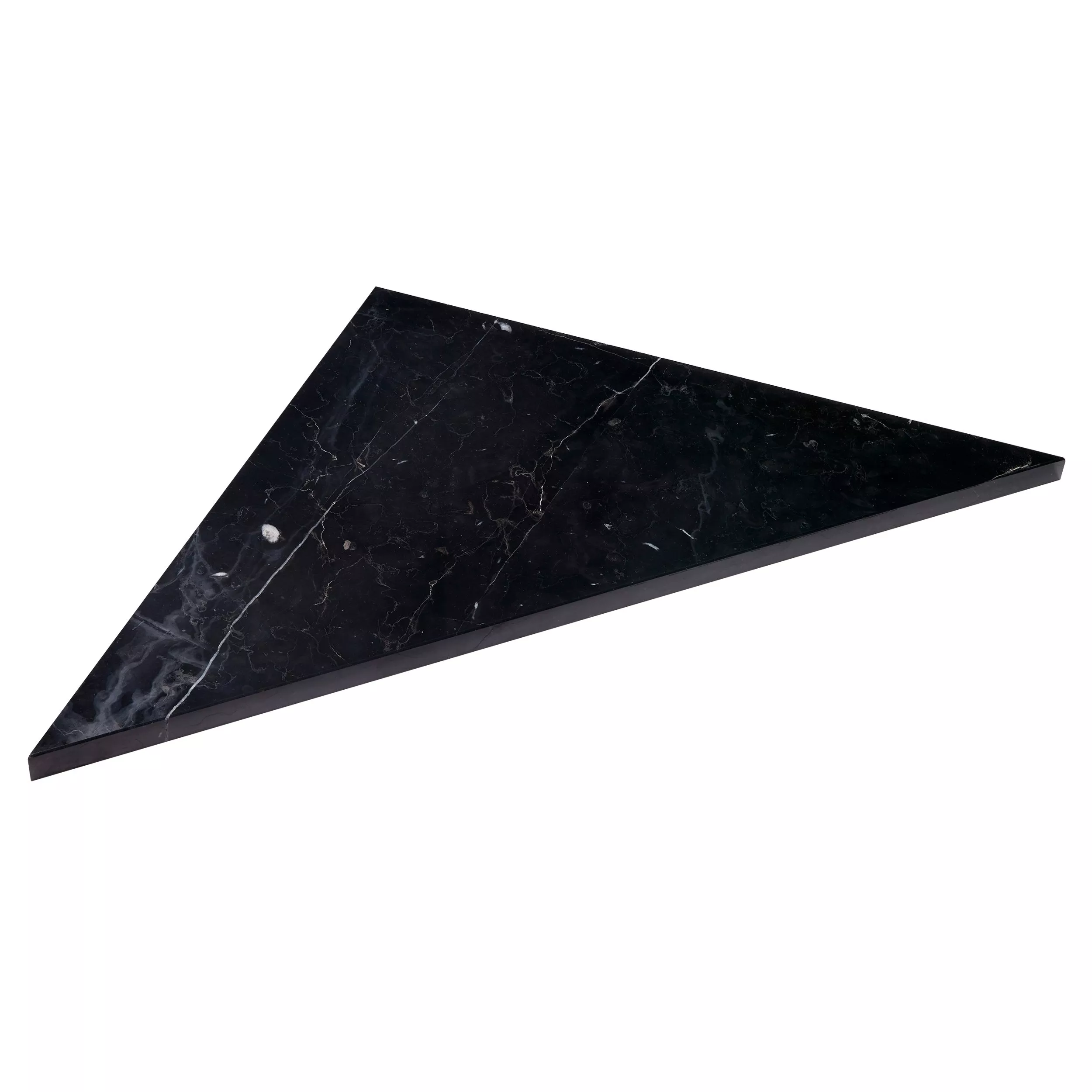 Sable Black Marble Triangle Bench | Floor and Decor