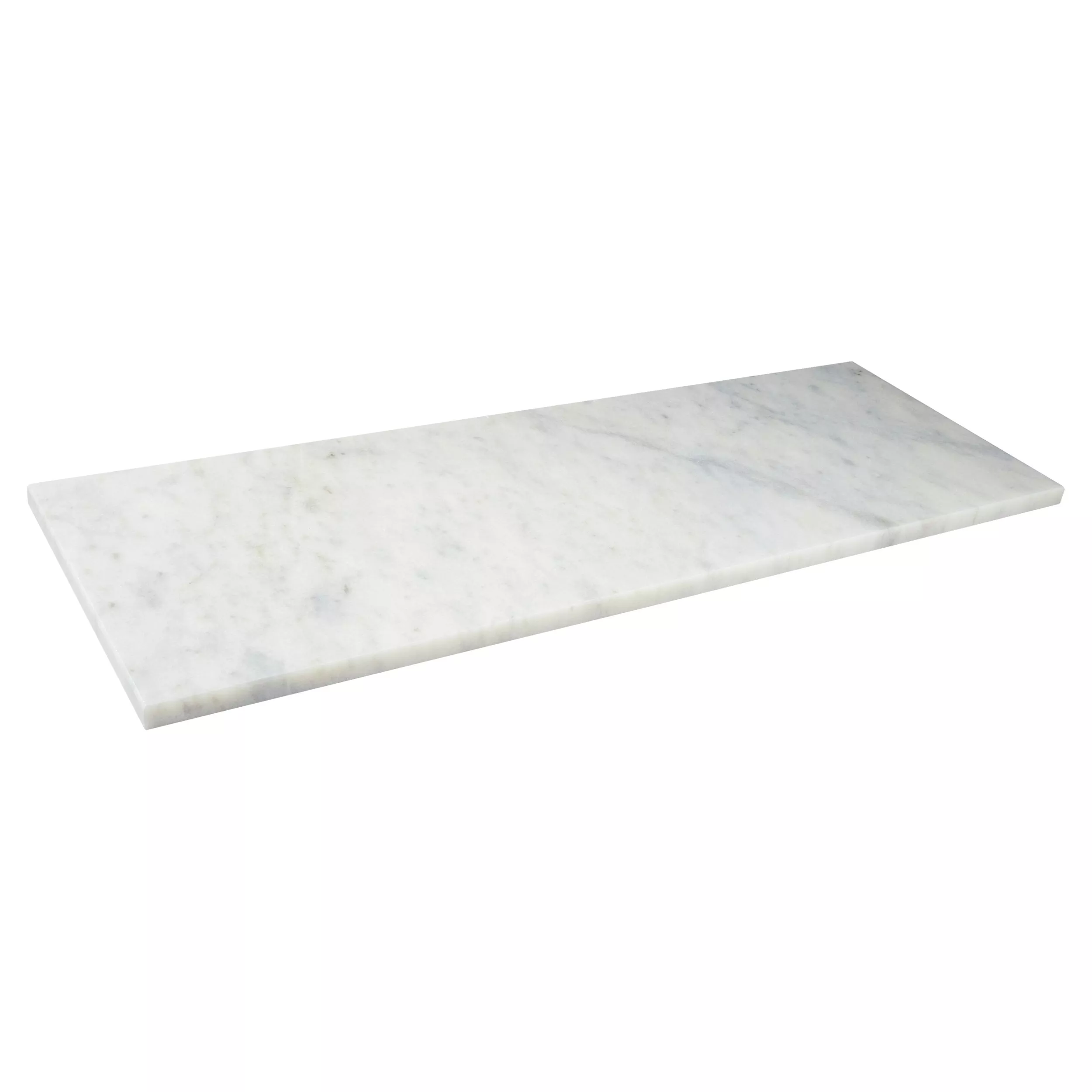 Carrara Chateau Marble Rectangle Bench | Floor and Decor