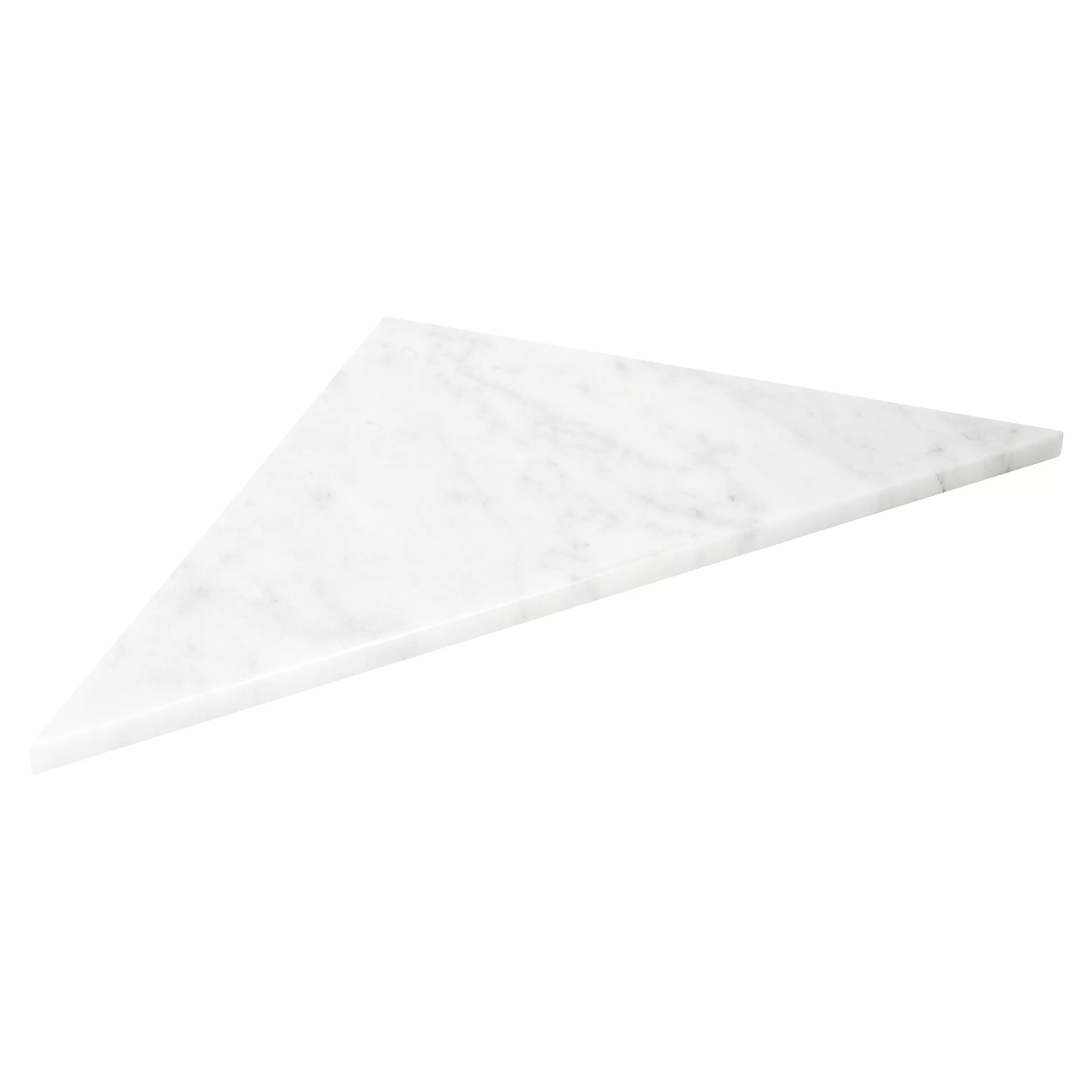Carrara Chateau Marble Triangle Shower Bench | Floor and Decor