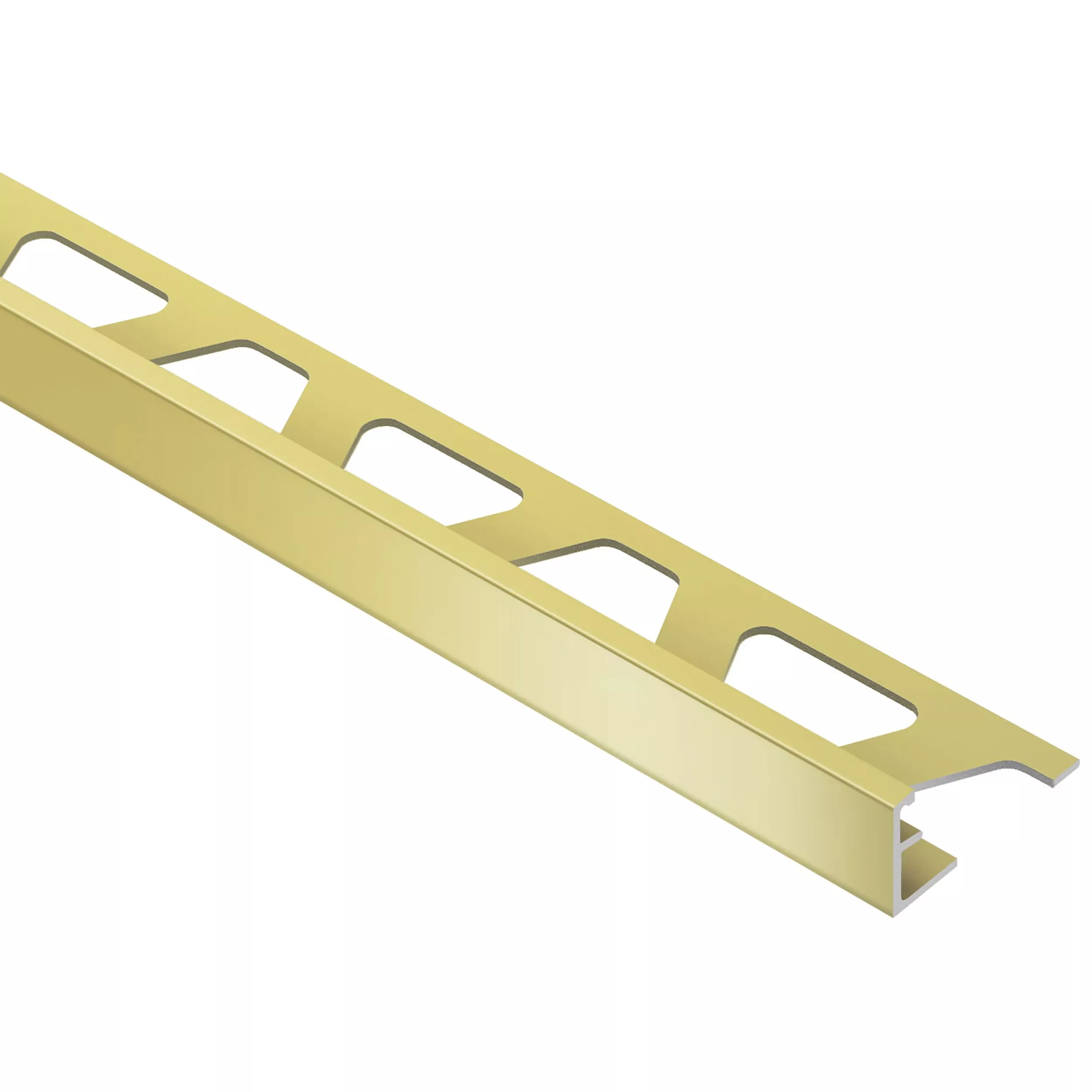 Schluter Jolly Edge Trim 1/2in. Aluminum Satin Brass | Floor and Decor