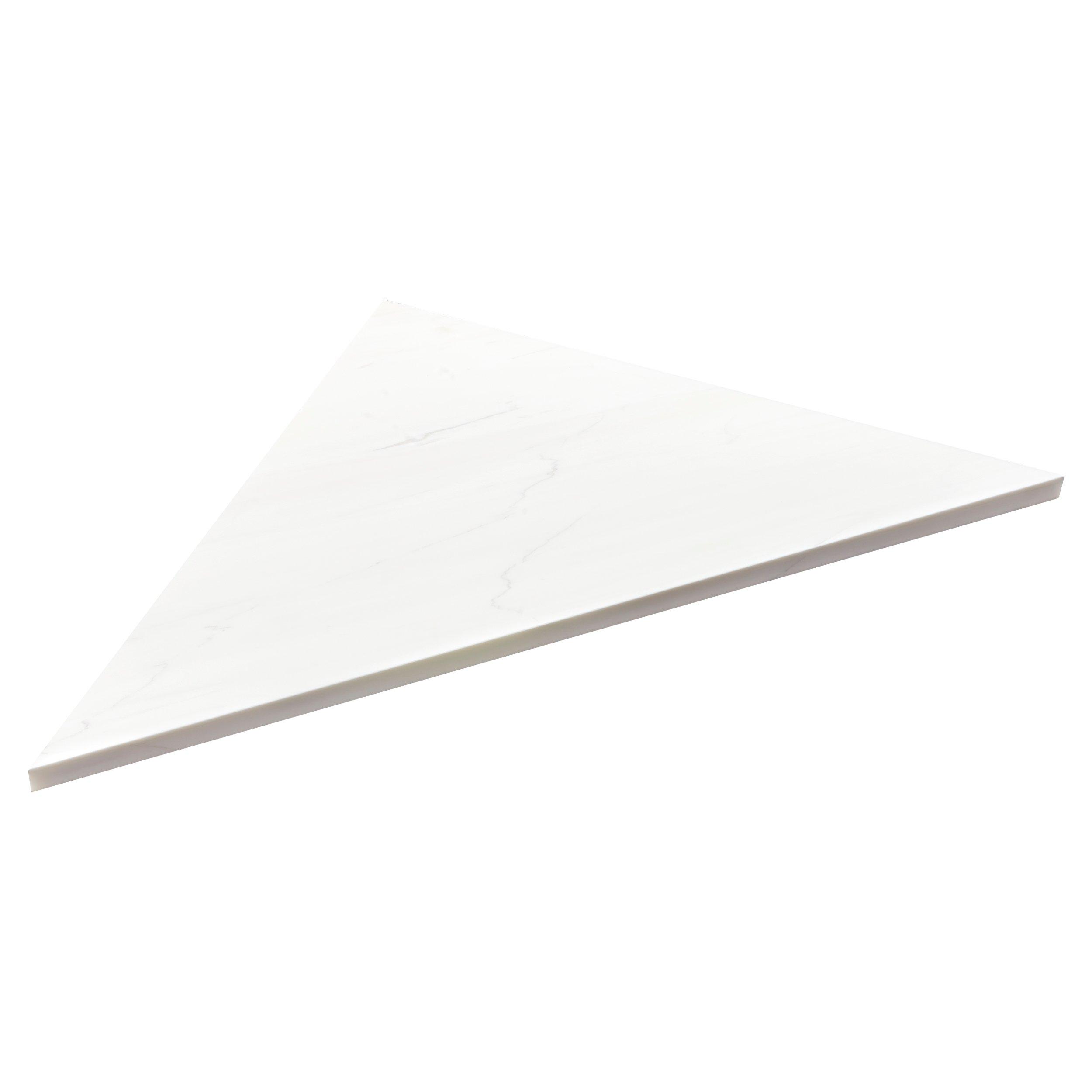 Dolomite Marble Triangle Shower Bench | Floor and Decor