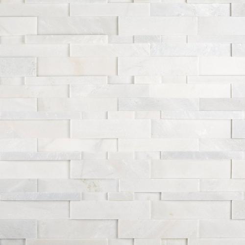 White Ledger Stone Backsplash / Princess White 6x24 Split Face Ledger ...