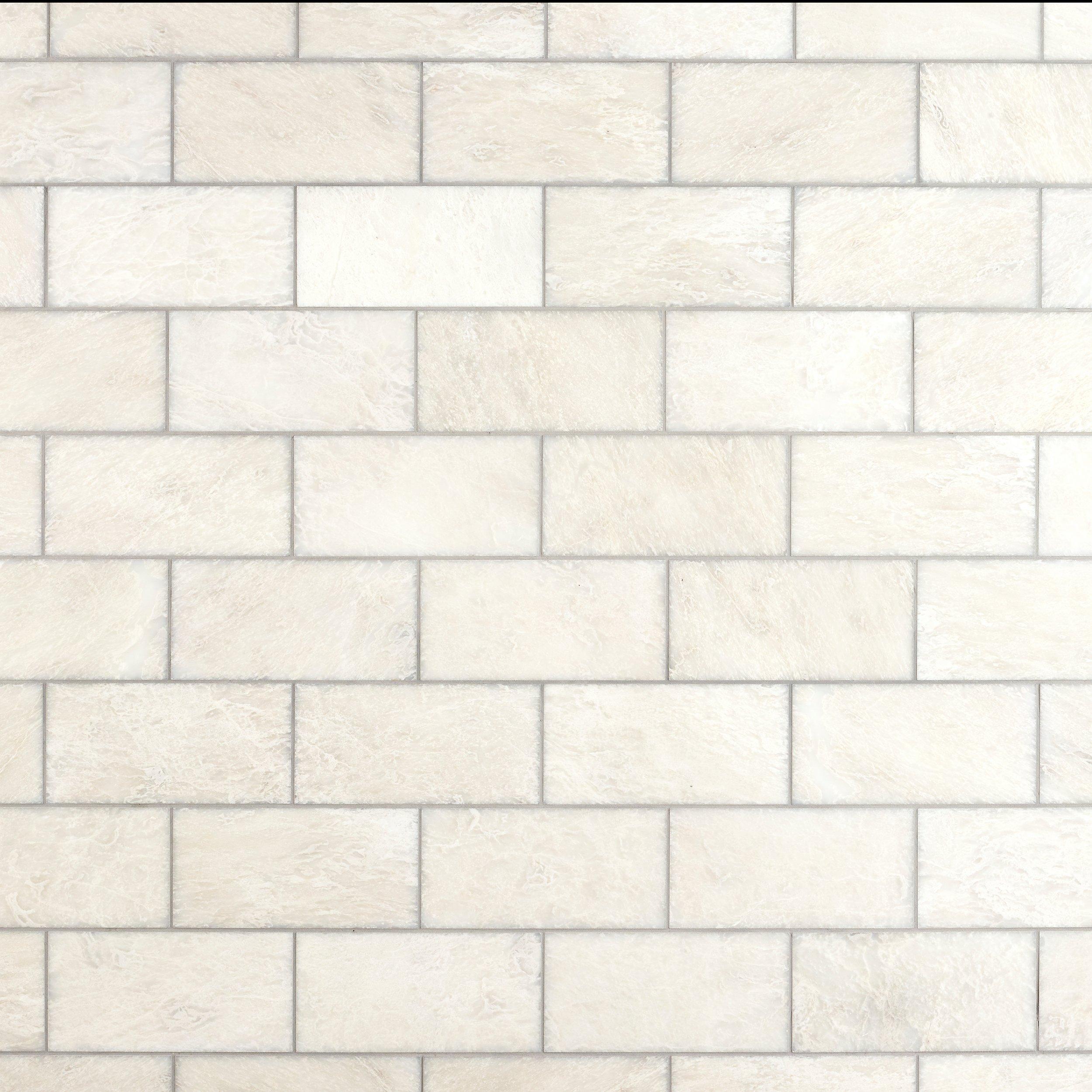 Iceberg Brushed Marble Tile - 12 x 24 - 100384122 | Floor and Decor