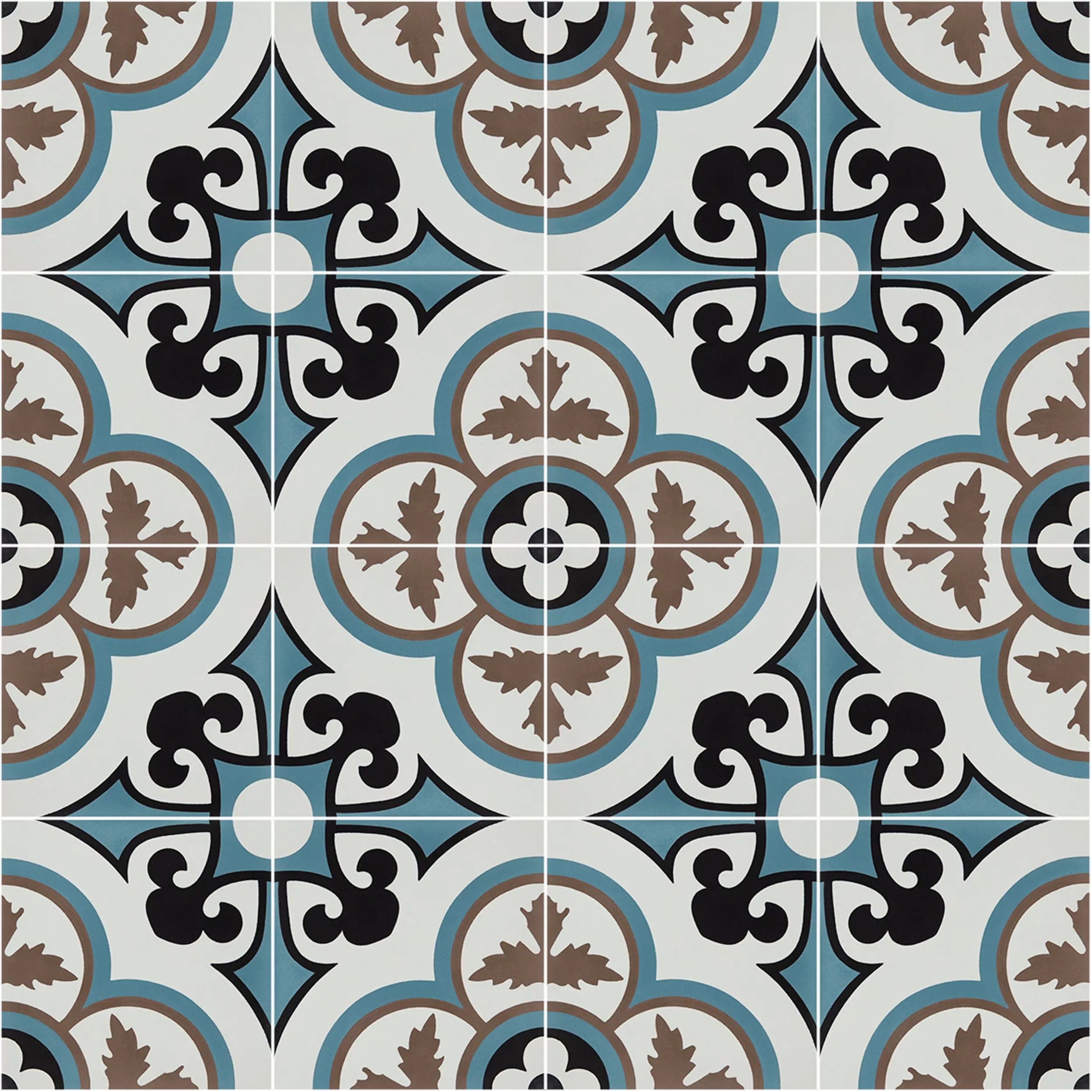 Fleur Bleu Encaustic Cement Tile | Floor and Decor