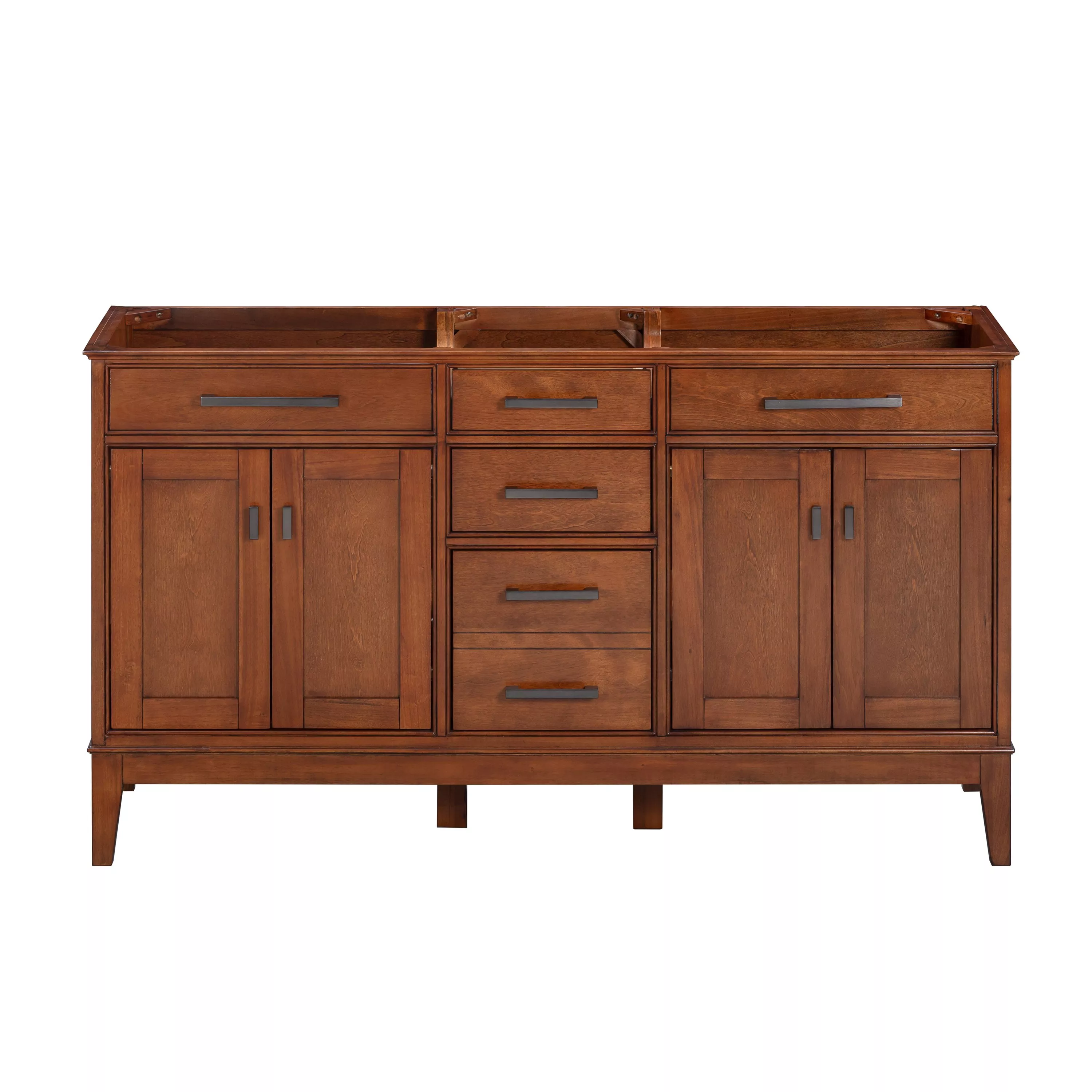 Landon 60 in. Tobacco Double Vanity Base | Floor and Decor