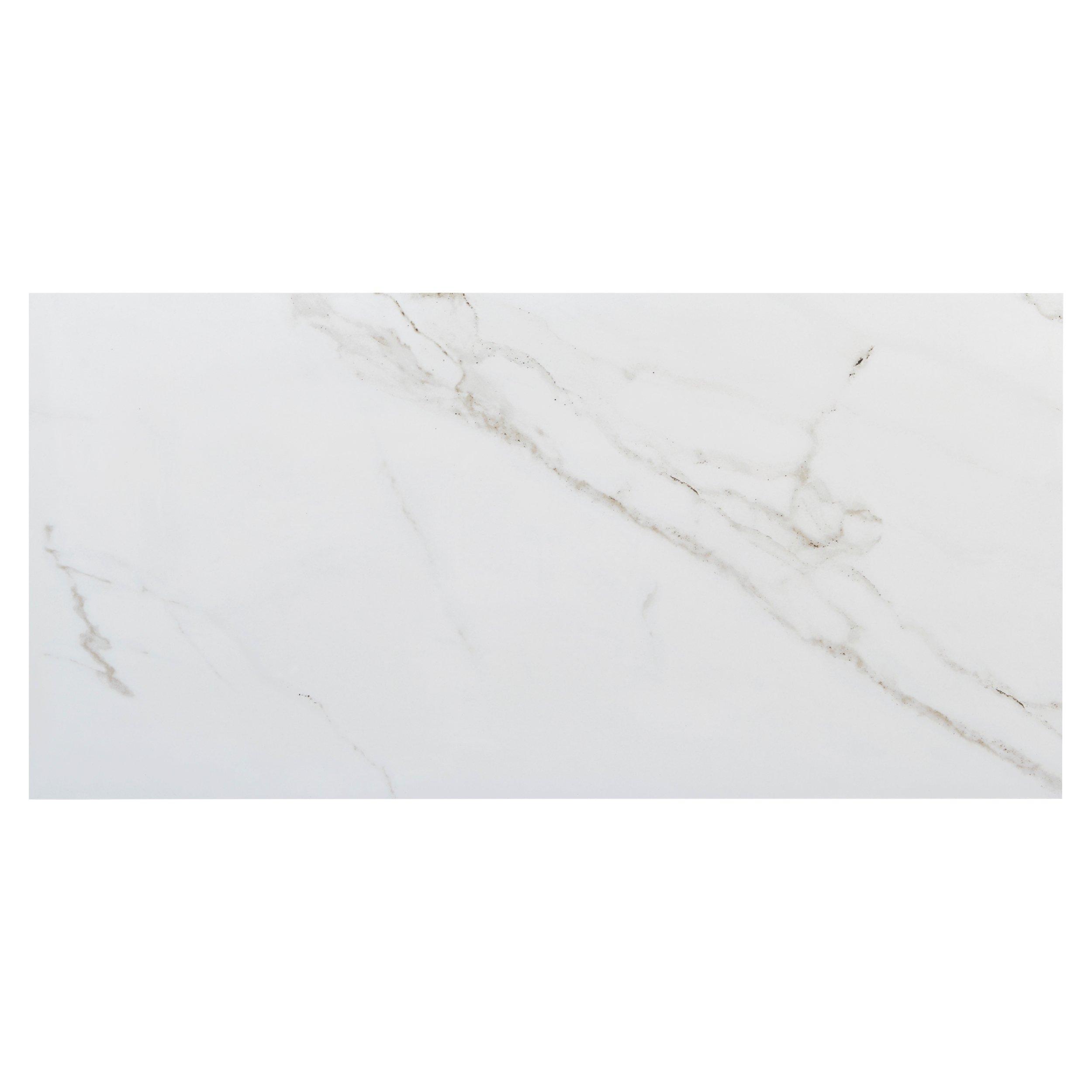 Amadora White Polished Porcelain Tile | Floor and Decor