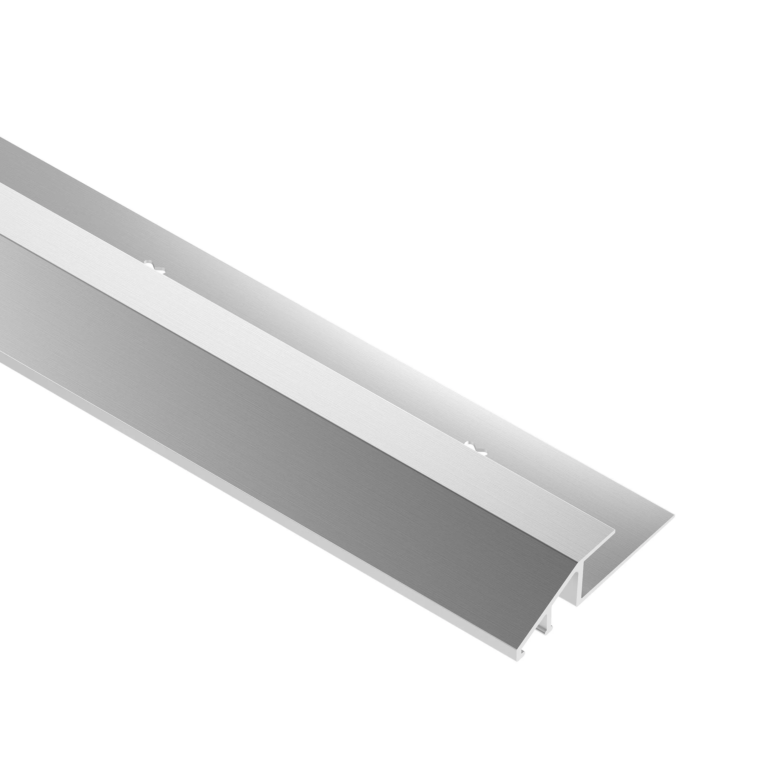 Schluter Vinpro-U RD 17/64in. Aluminum Brushed Chrome | Floor and Decor