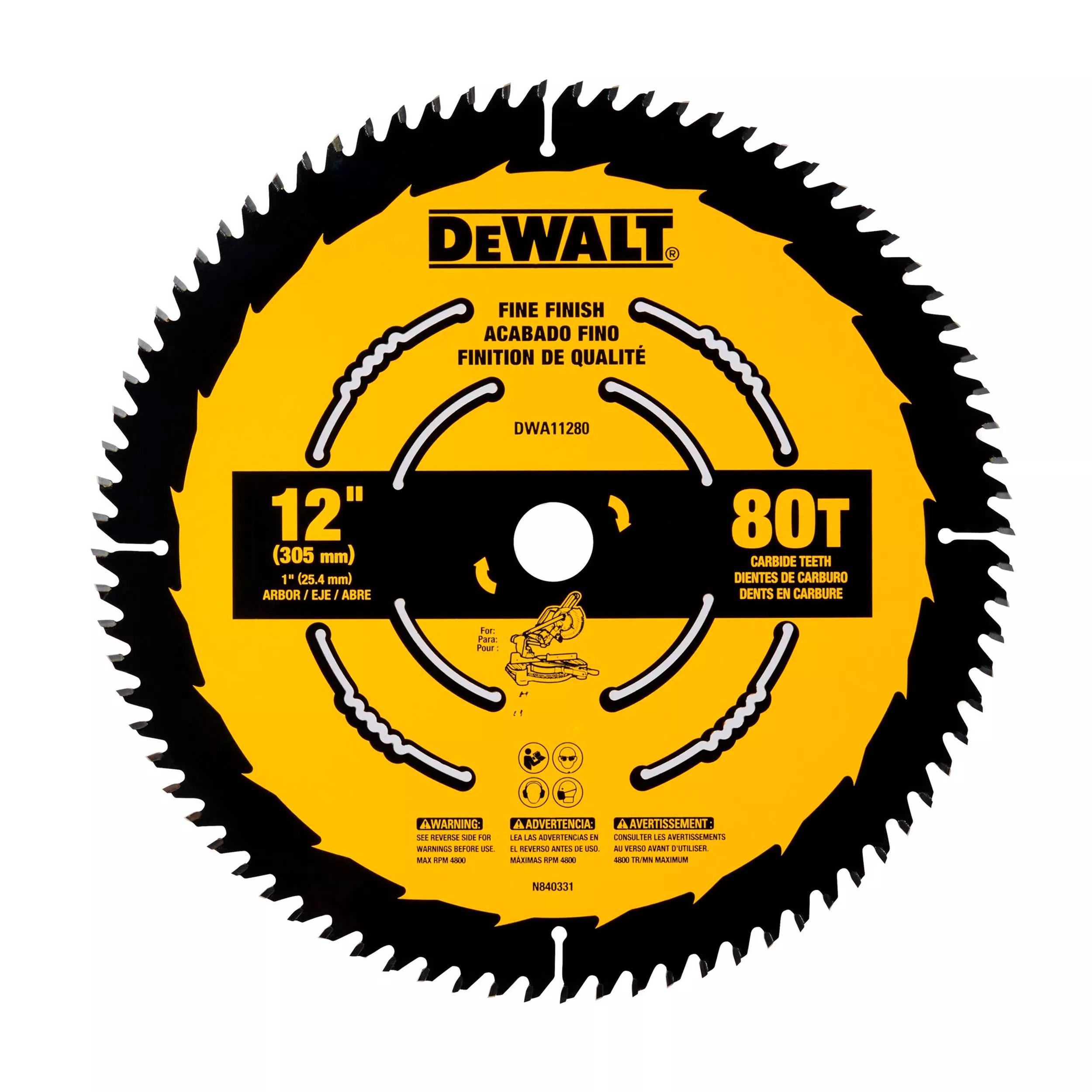 DeWalt 12in. 80 Tooth Precision Trim Blade | Floor and Decor