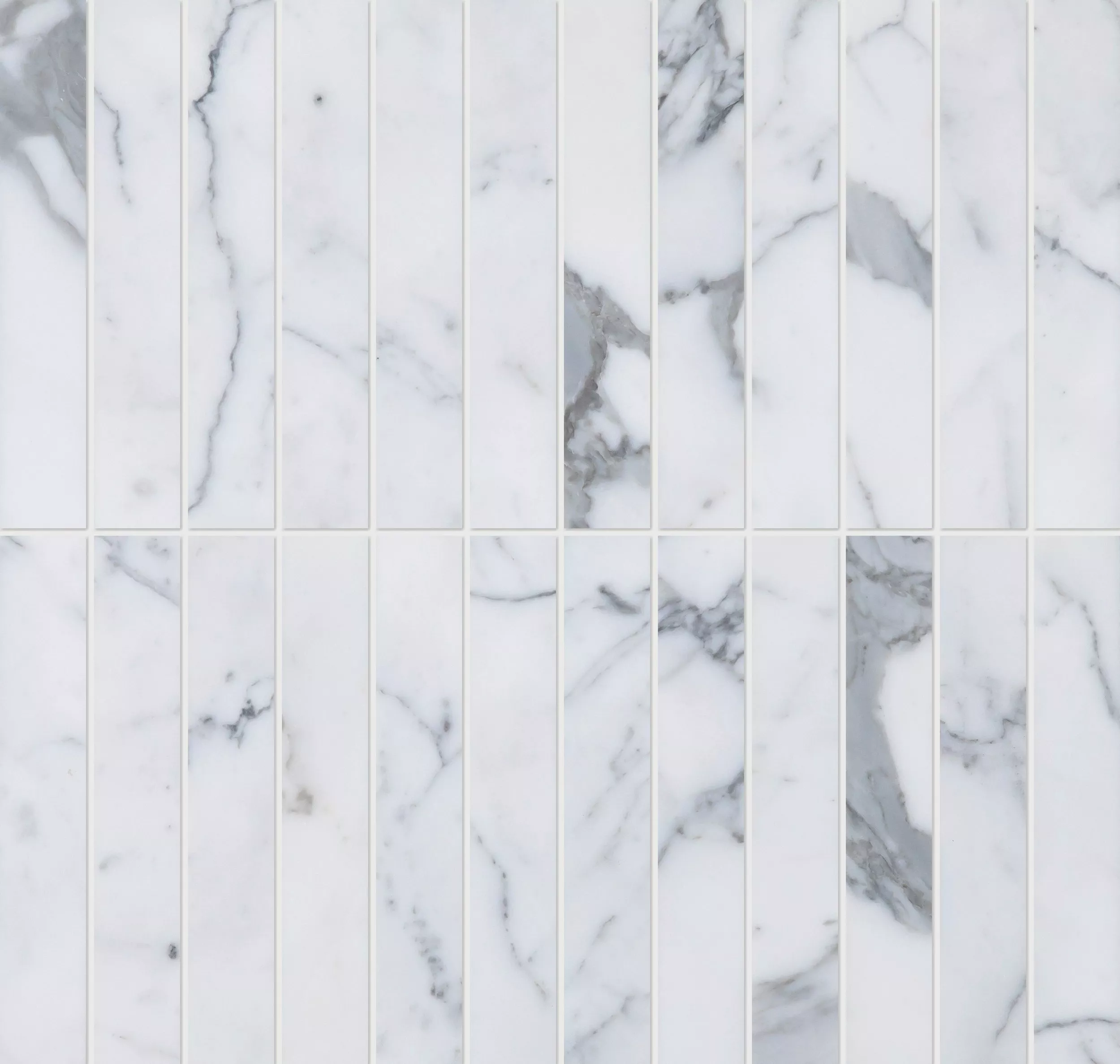 Statuario Stack Honed Marble Tile | Floor and Decor