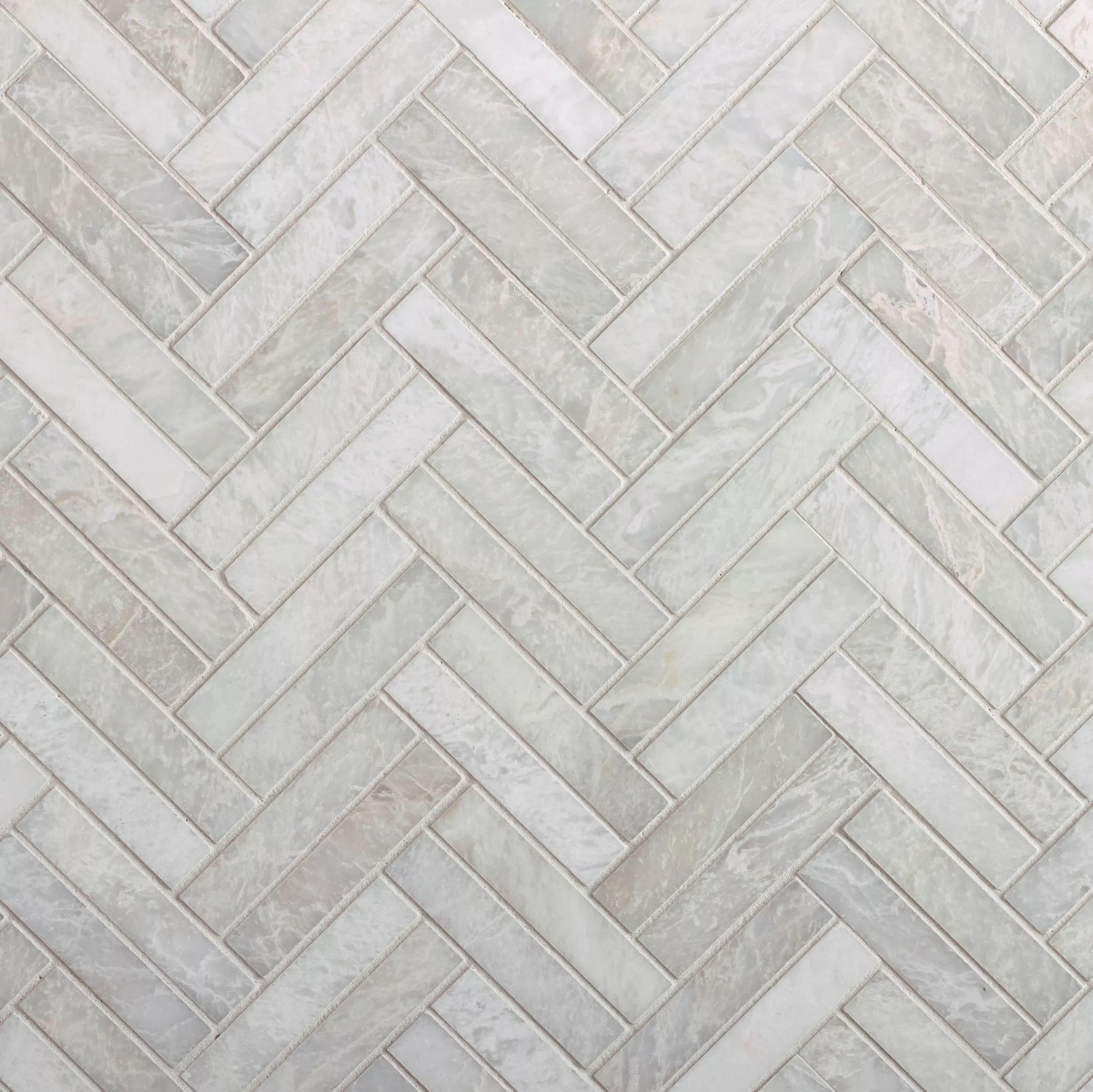 Iceberg Double Herringbone Honed Marble Mosaic | Floor and Decor