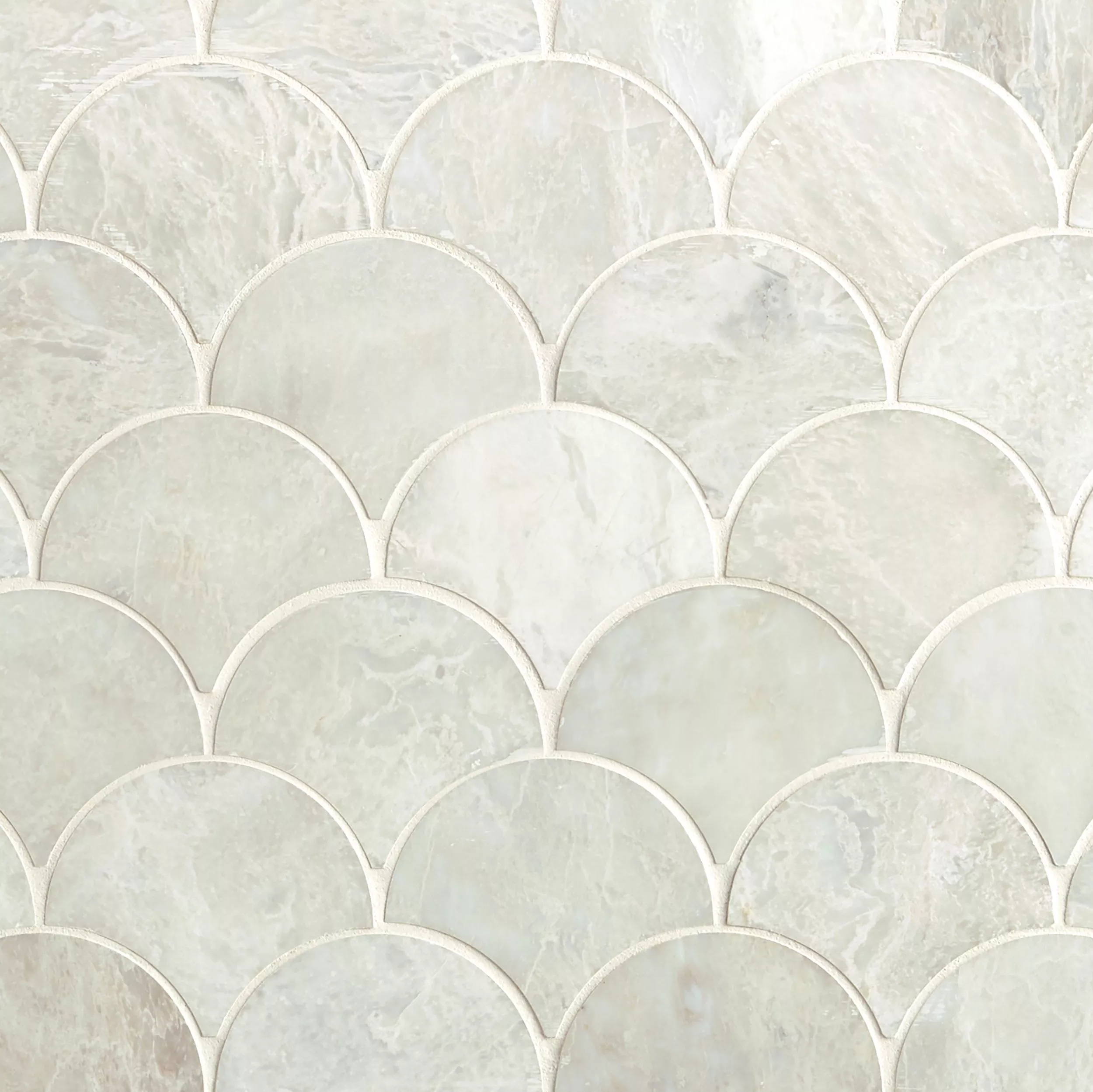 Iceberg Fan Honed Marble Mosaic | Floor and Decor