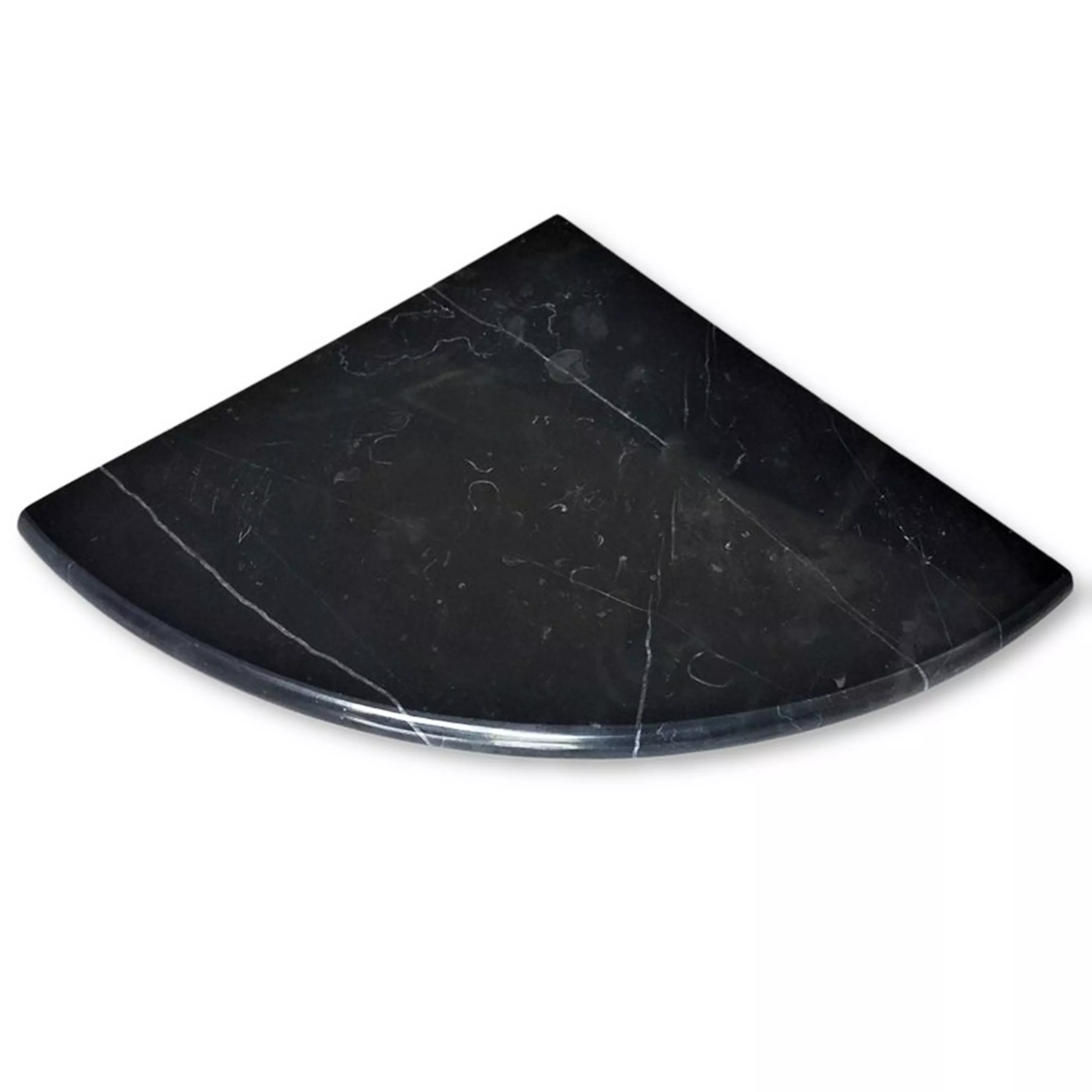 Sable Black Marble Corner Shelf | Floor and Decor