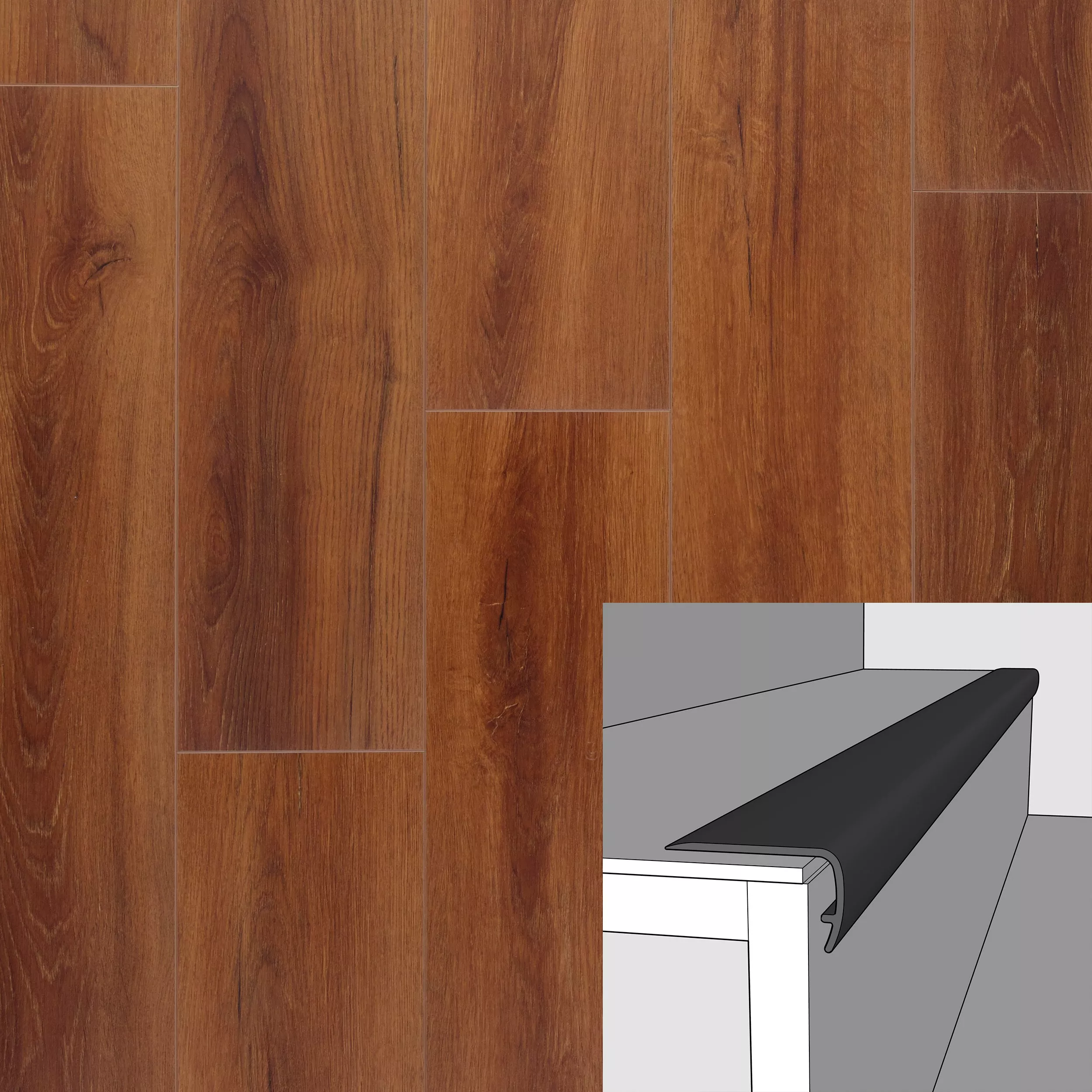 Maison Classico 94in. Vinyl Overlapping Stair Nose | Floor and Decor